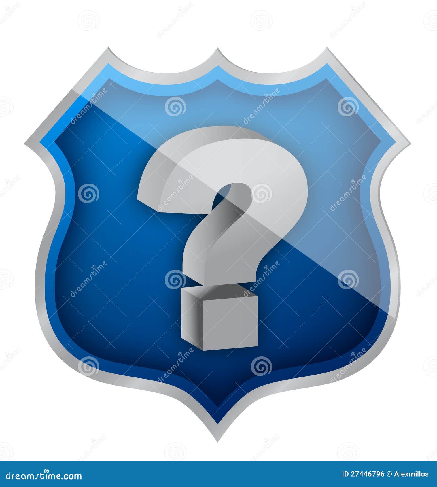 Shield Question Mark Illustration Design Stock Illustration ...