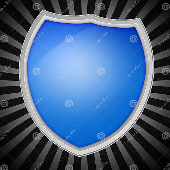 Shield on Rays Background stock illustration. Illustration of armor ...