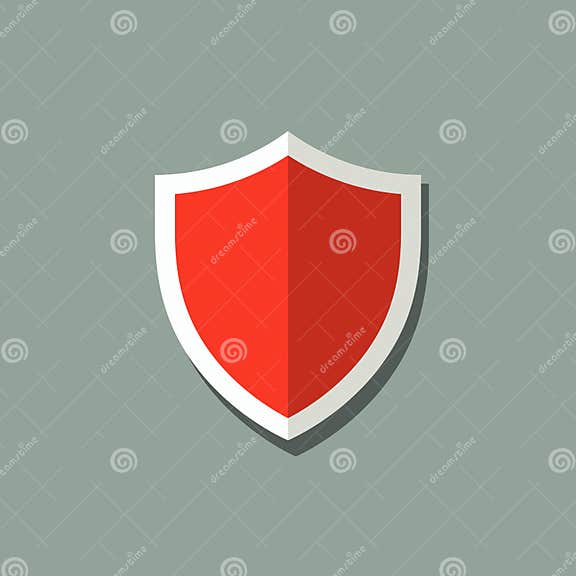 Red Shield Icon. Vector Illustration Stock Vector - Illustration of ...