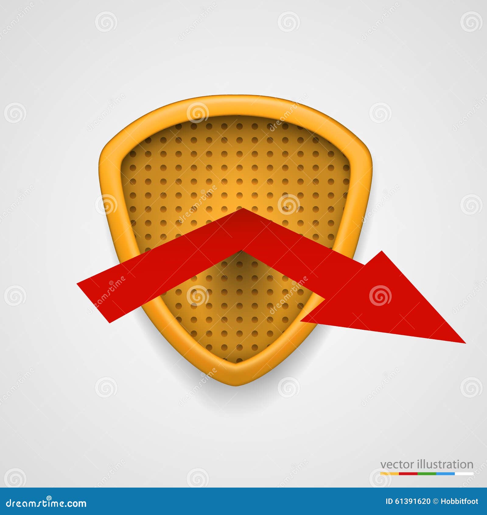 Shield Reflect Arrow. Protection Conceprt Stock Vector - Illustration ...