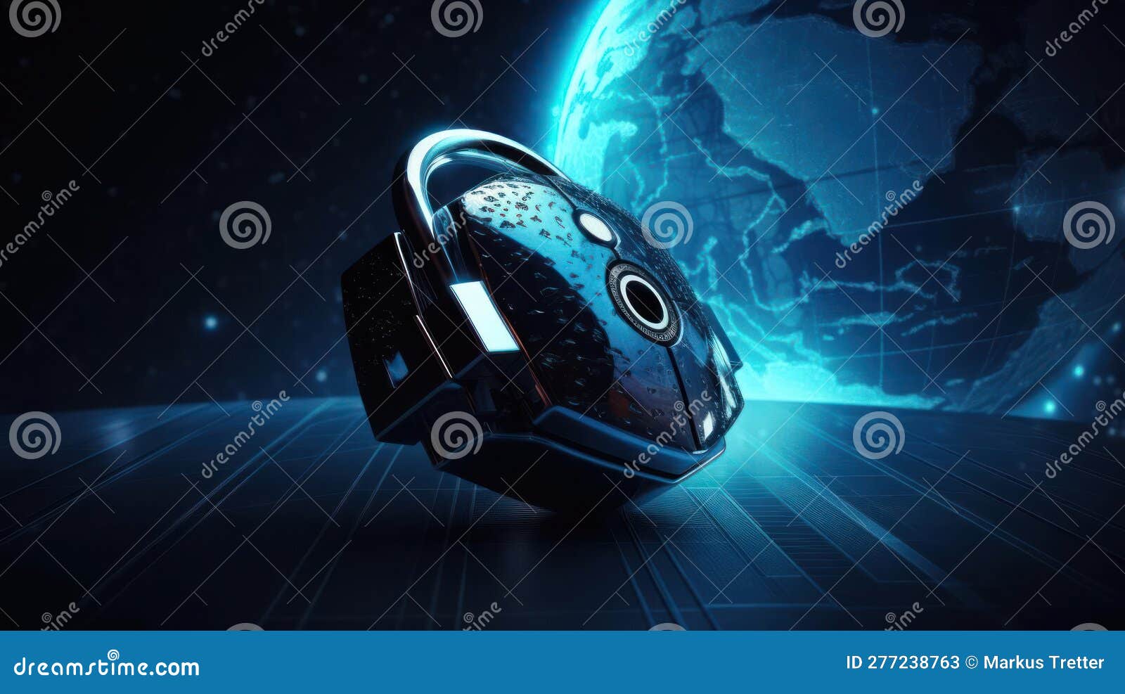 A Shield with a Globe and a Padlock Symbolizing the Global Standards ...