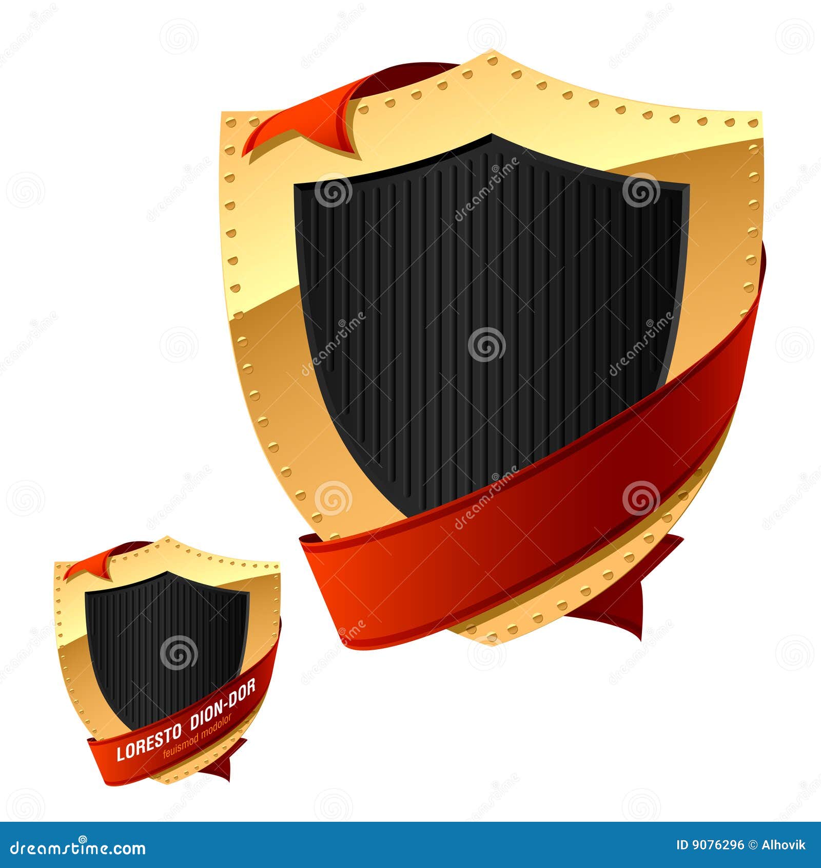 Shield & Ribbon stock vector. Illustration of coat - 9076296