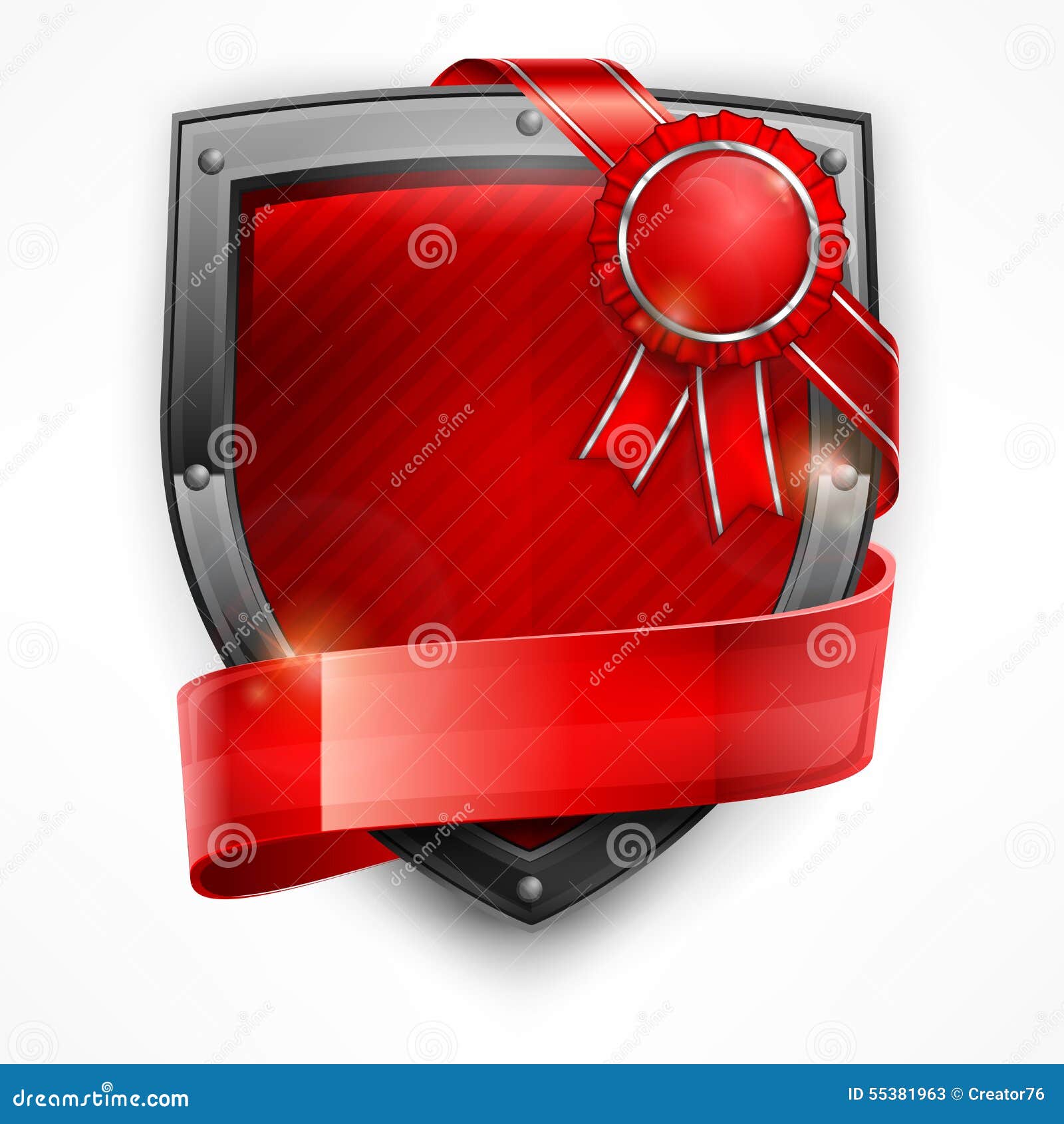 Shield with Ribbon & Award Stock Vector - Illustration of sign, symbol ...