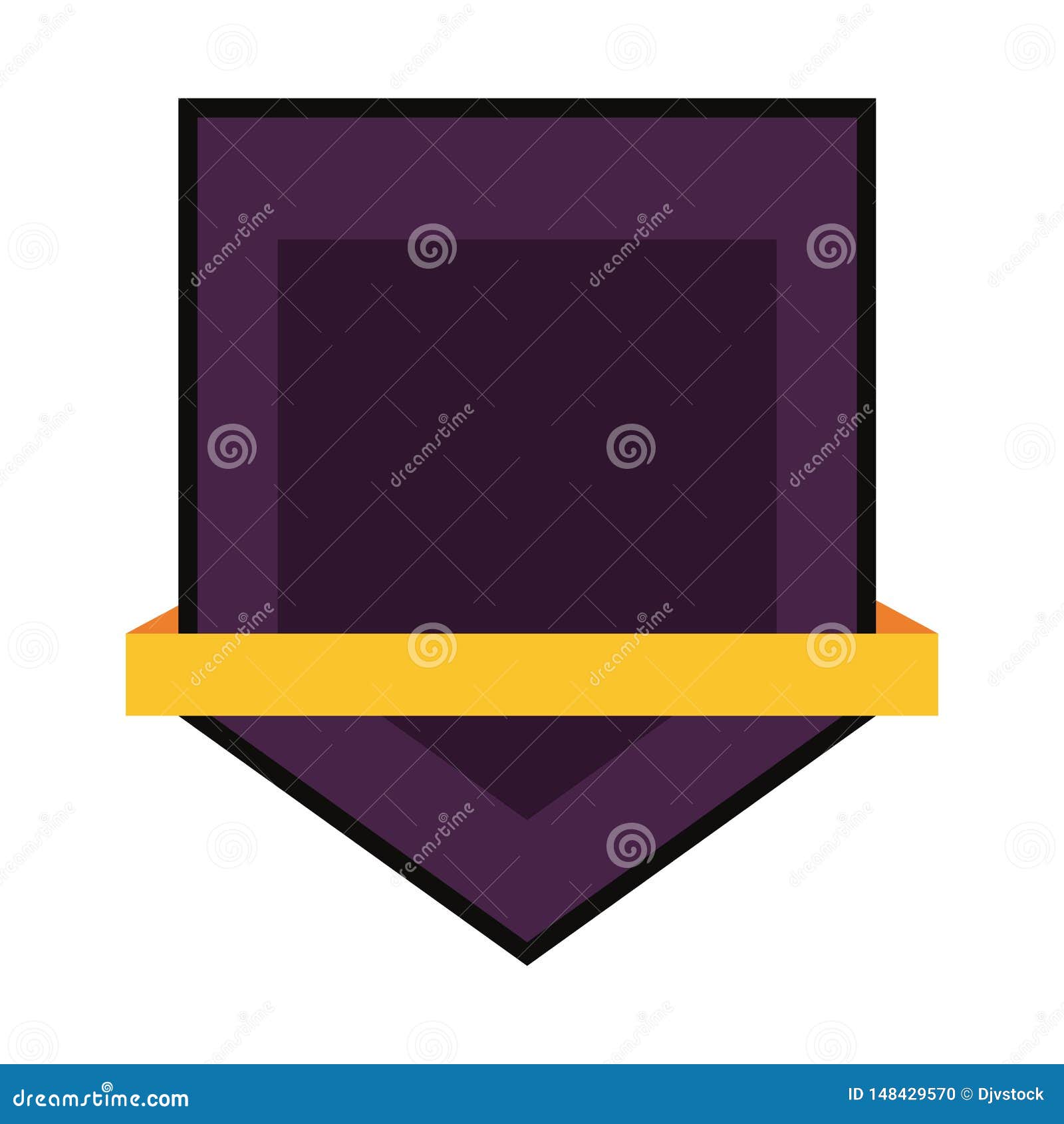 Shield ribbon banner stock illustration. Illustration of badge - 148429570