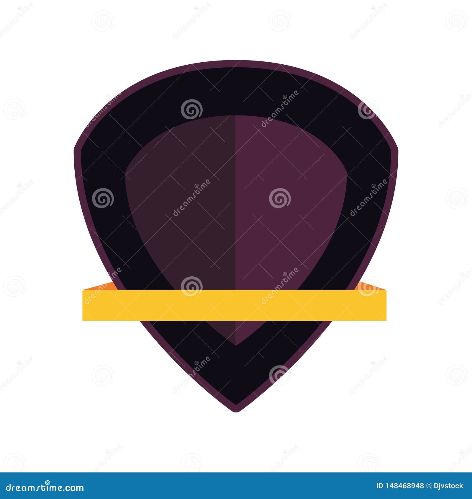 Shield ribbon banner stock illustration. Illustration of good - 148468948