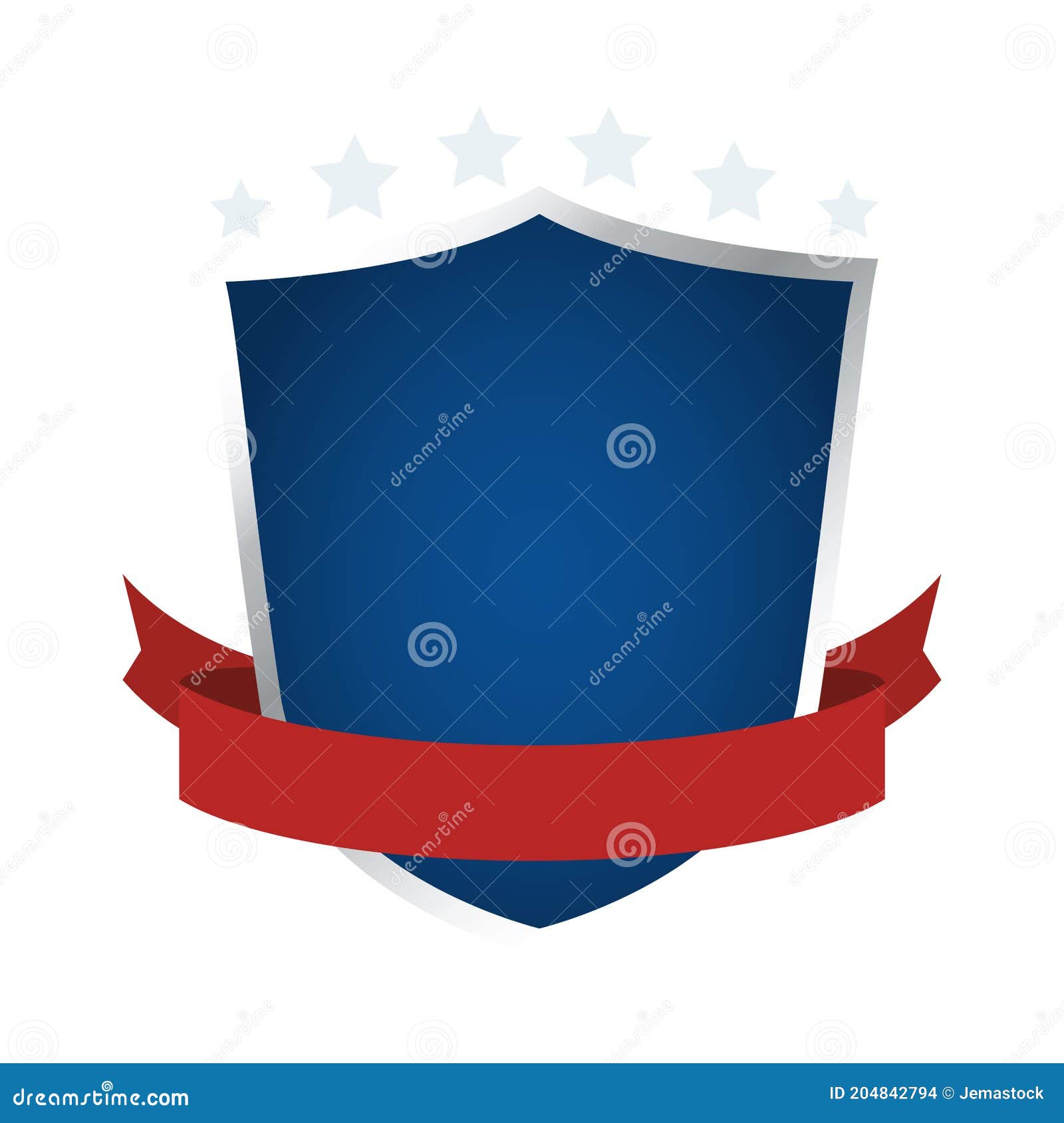 Shield with Ribbon Emblem Icon Stock Illustration - Illustration of ...