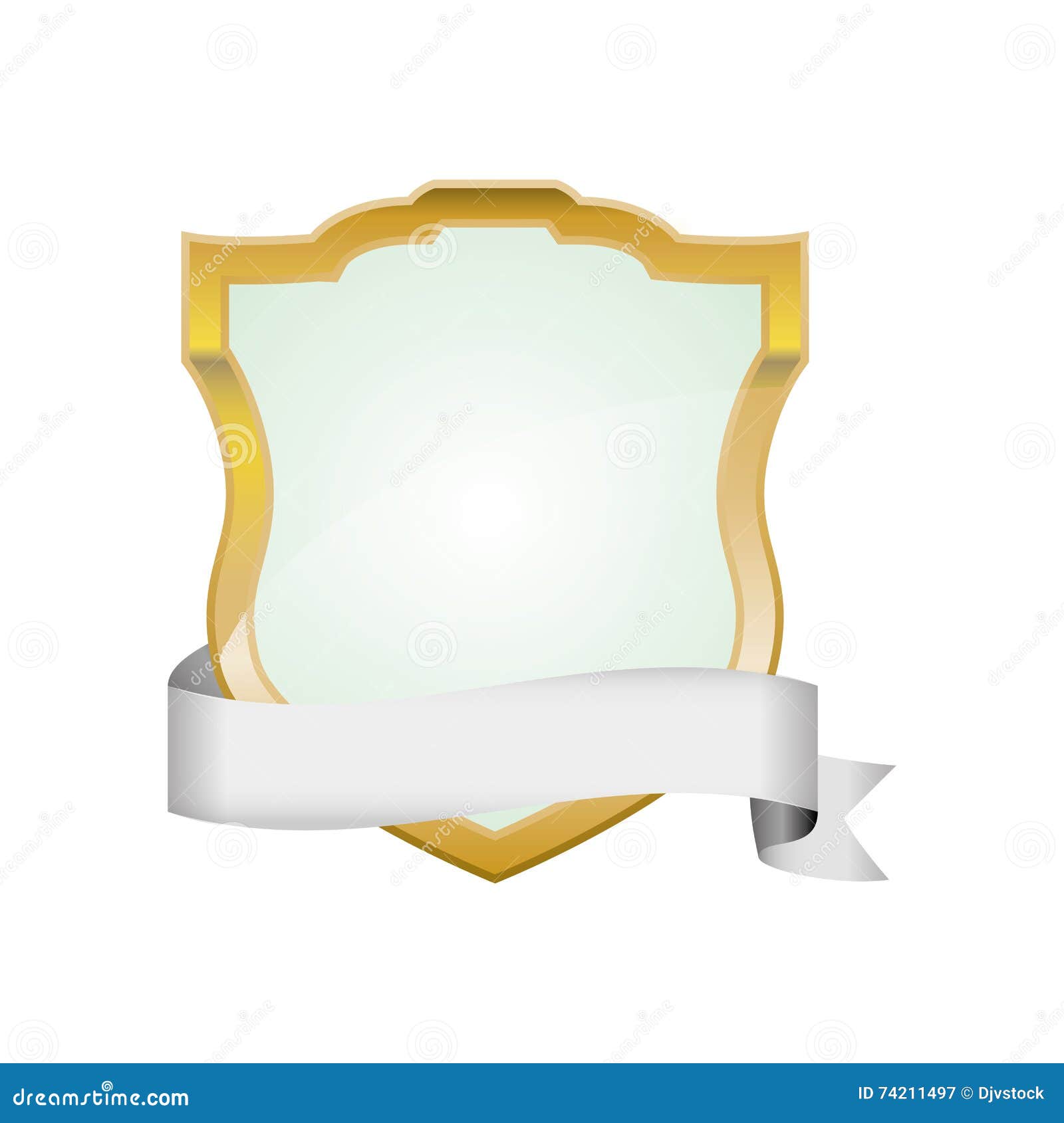 Shield with Ribbon Icon. Protection Design. Vector Graphic Stock Vector ...