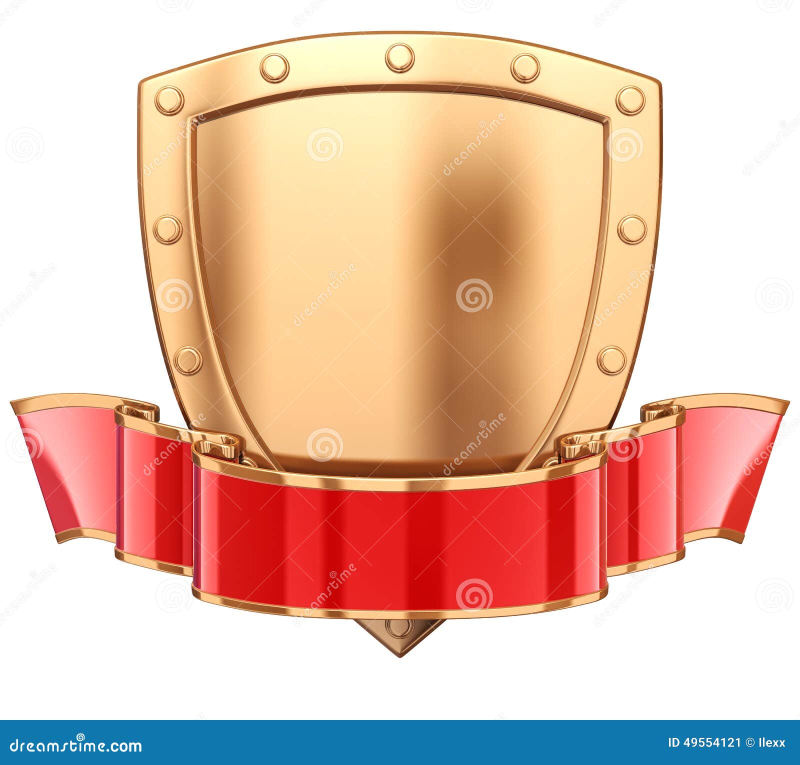Shield with ribbon stock illustration. Illustration of ribbon - 49554121