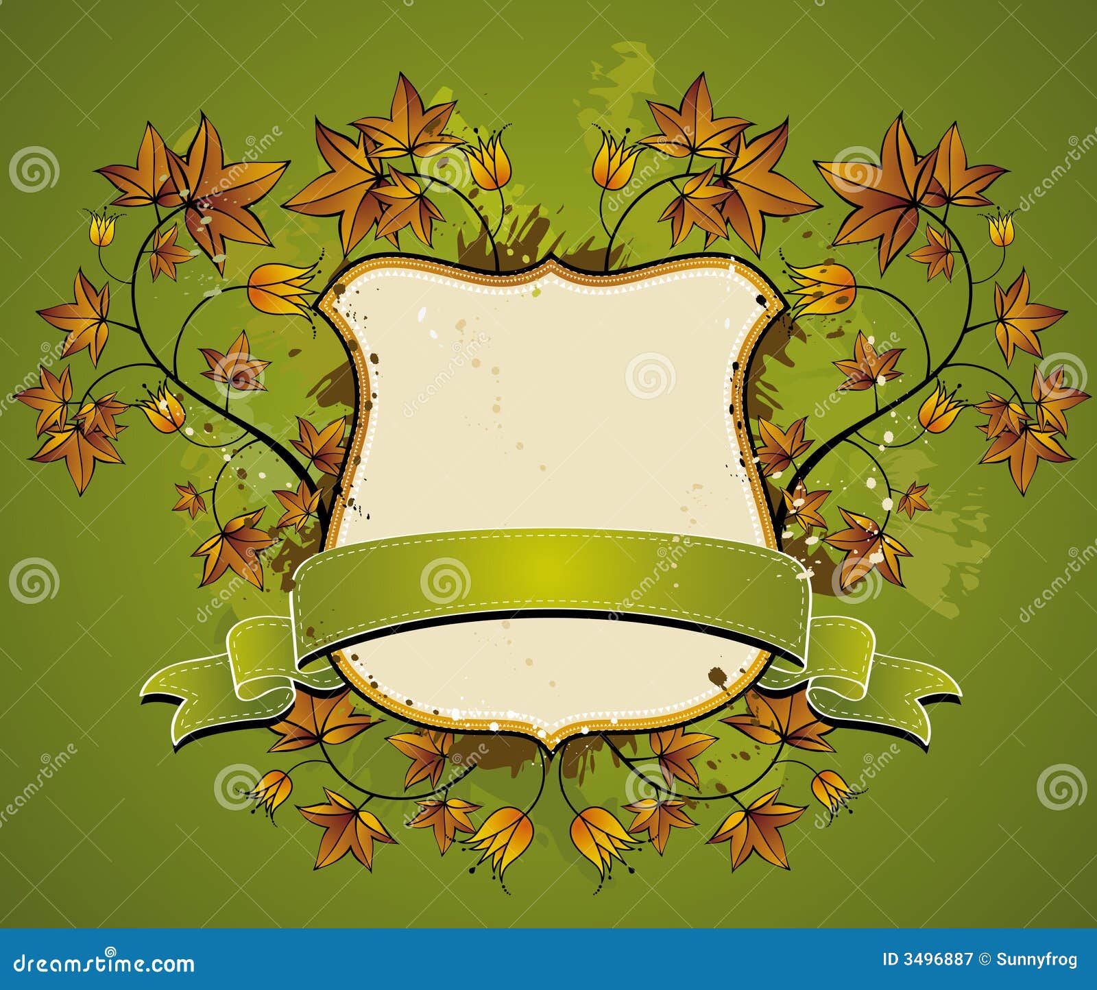 Shield and ribbon, vector stock vector. Illustration of decorative ...