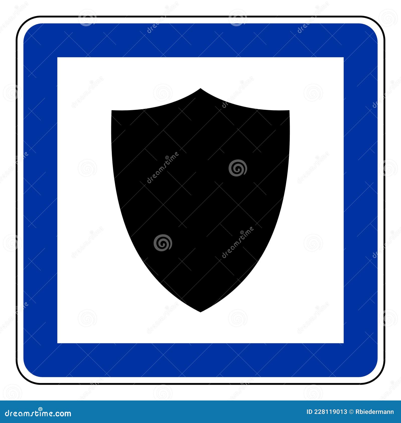 Shield and road sign stock vector. Illustration of square - 228119013