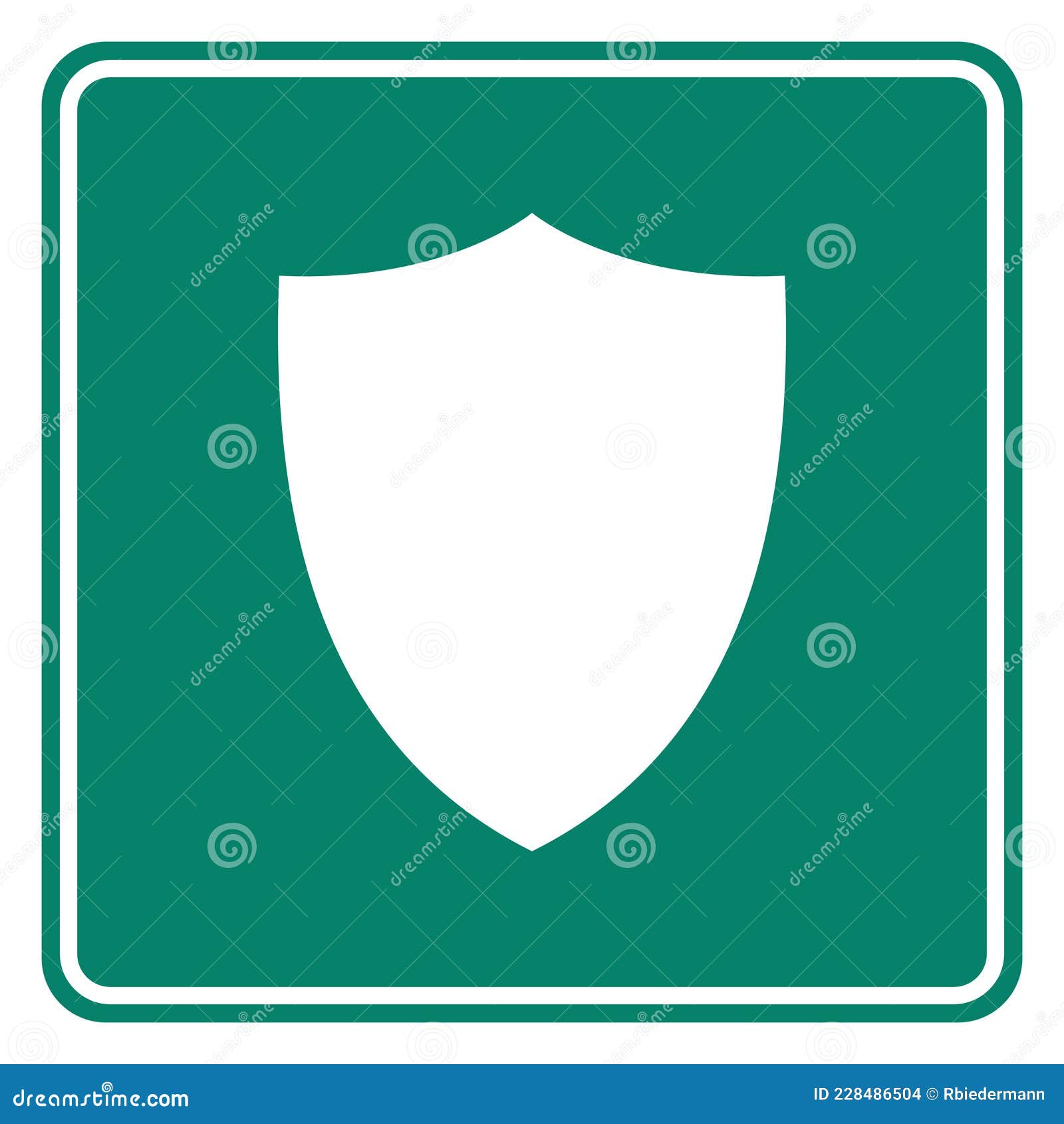 Shield and road sign stock vector. Illustration of protect - 228486504