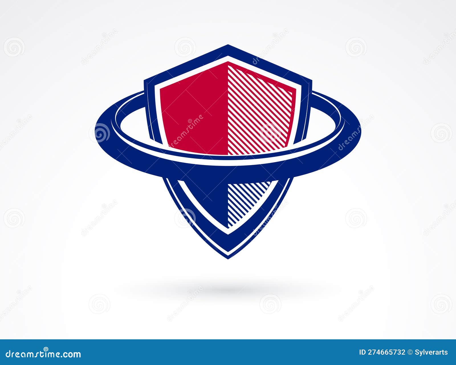 Shield with Round Shape Around it Rotating Like a Loop Vector Symbol ...