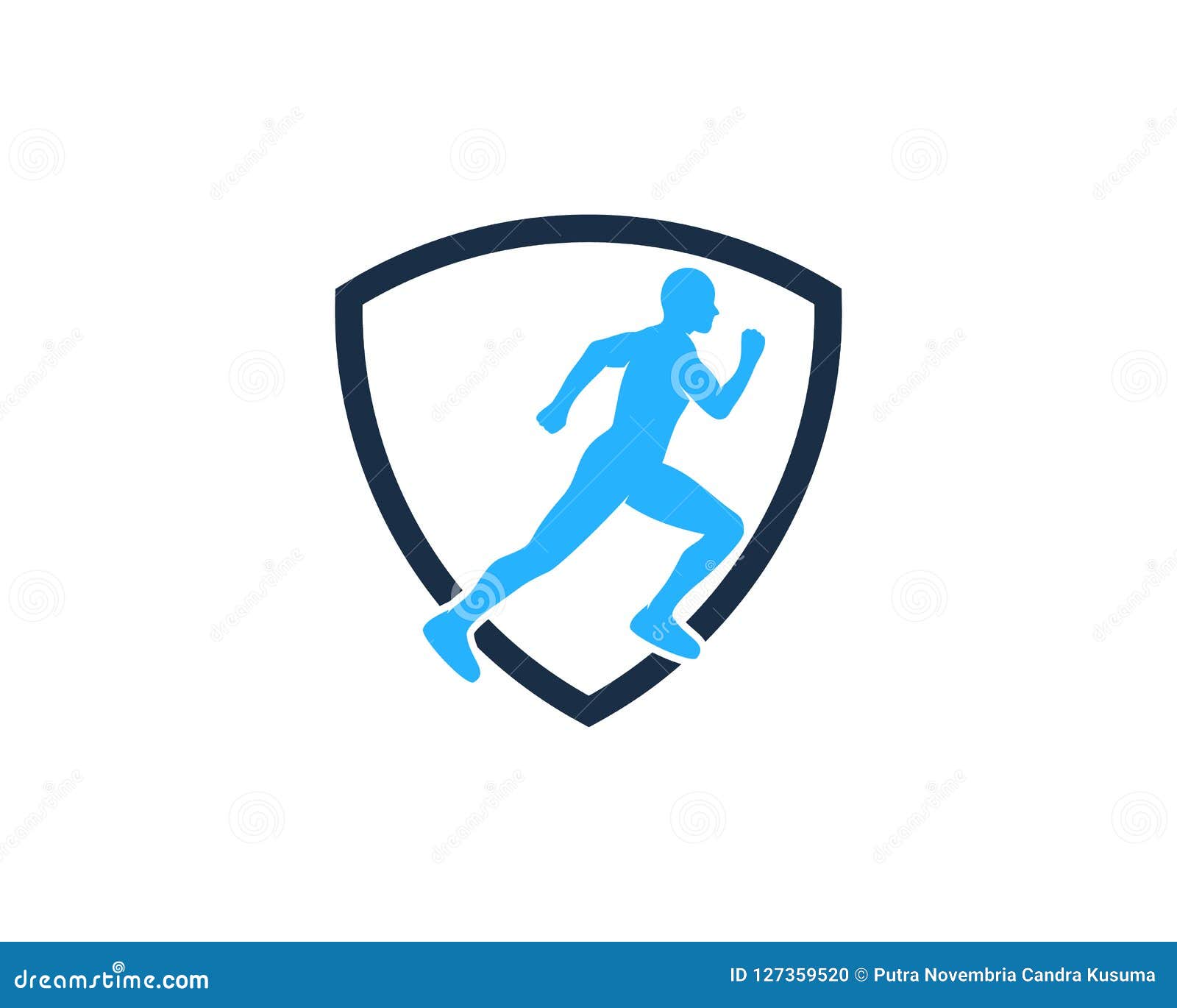 Shield Run Logo Icon Design Stock Vector - Illustration of emblem, idea ...