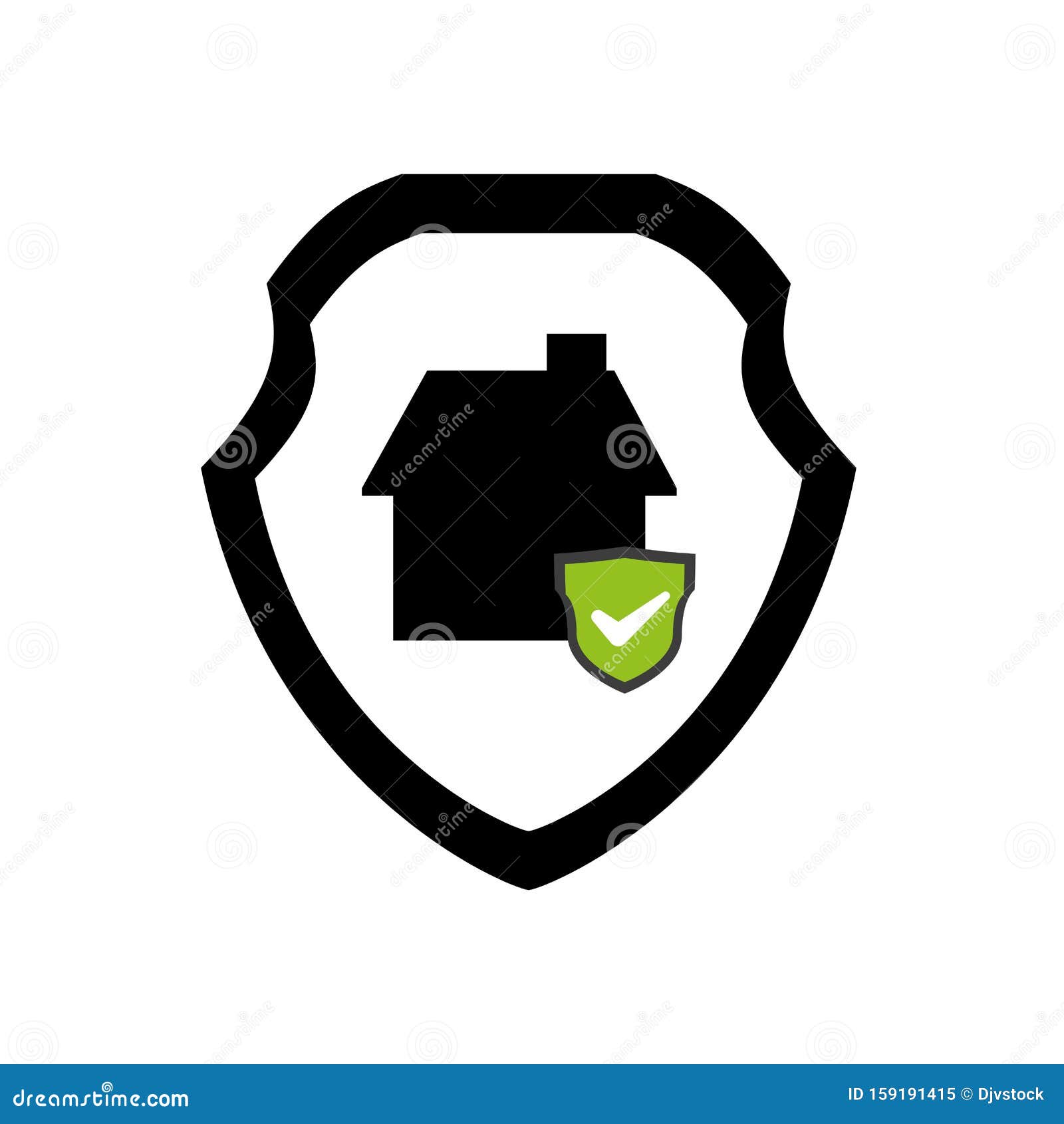 Shield with Safe Secure Padlock Vector Illustration Stock Illustration ...