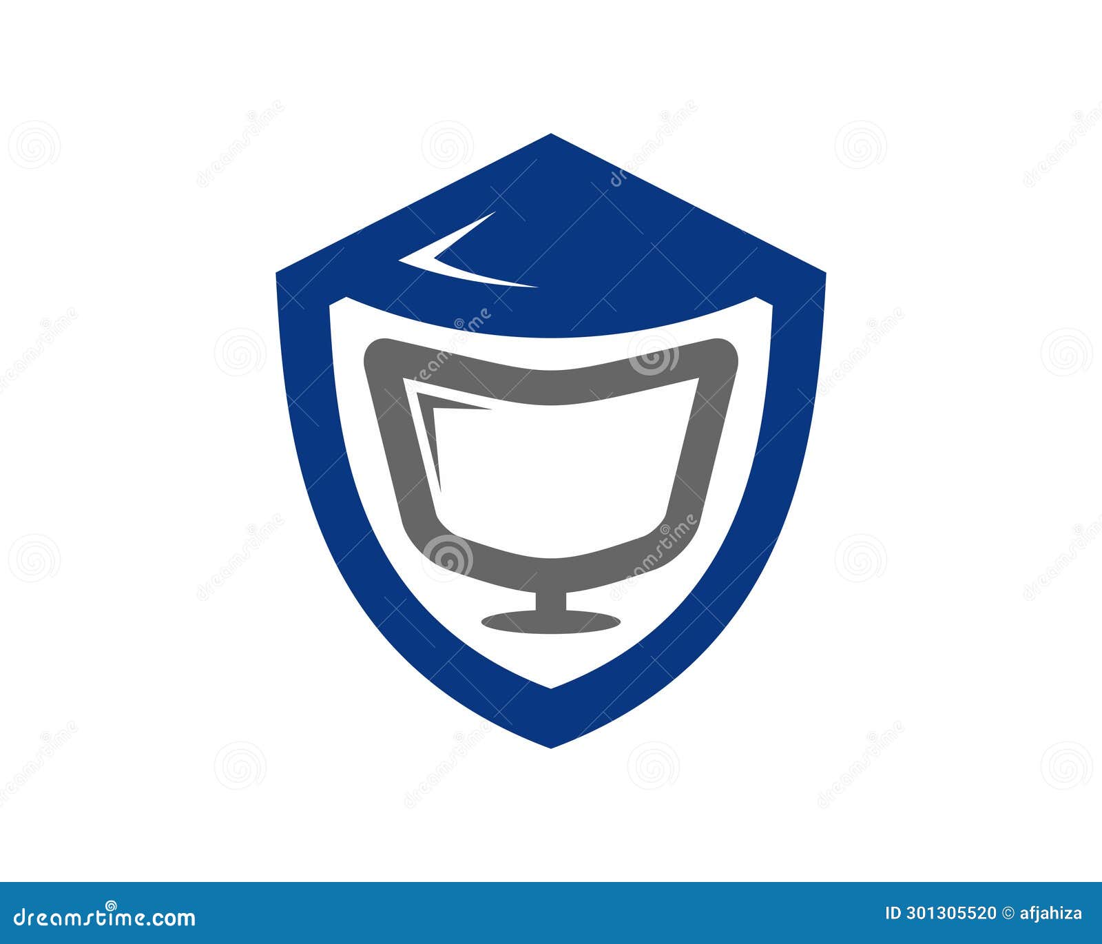Shield Screen Monitor Logo Template Stock Vector - Illustration of ...