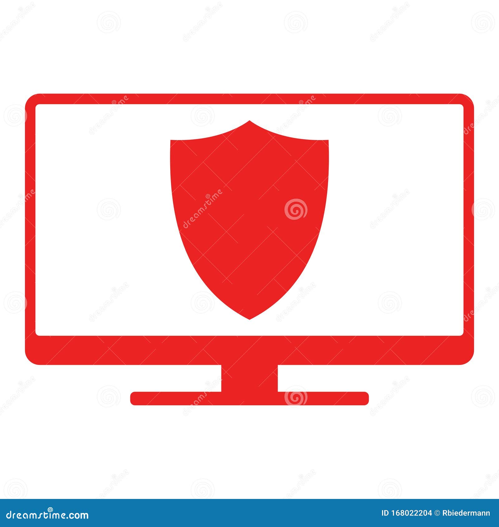 Shield and screen stock vector. Illustration of secure - 168022204