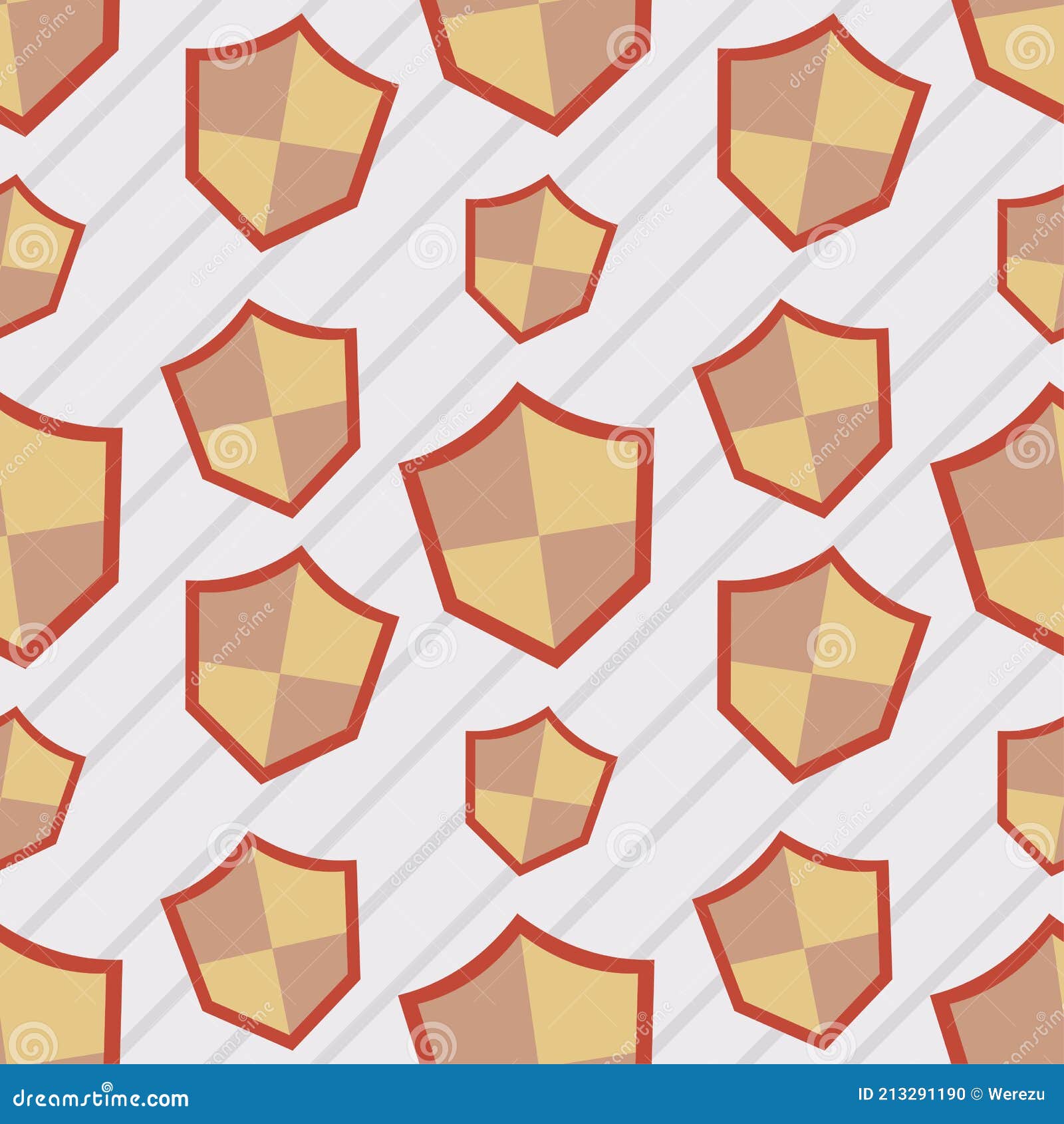 Shield Seamless Pattern Vector Illustration Stock Illustration ...