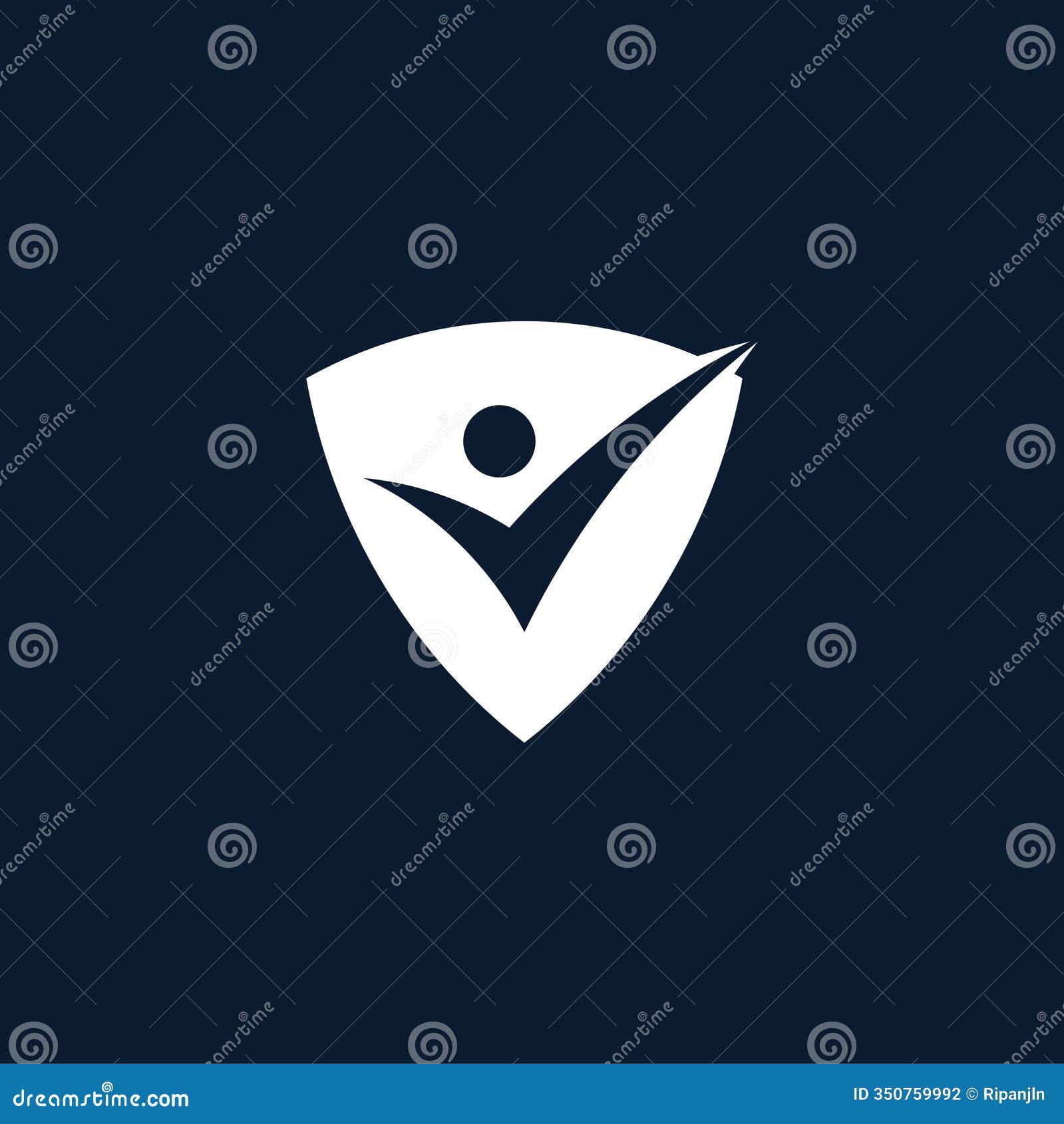 Shield Secure and People Person Logo Design Stock Illustration ...