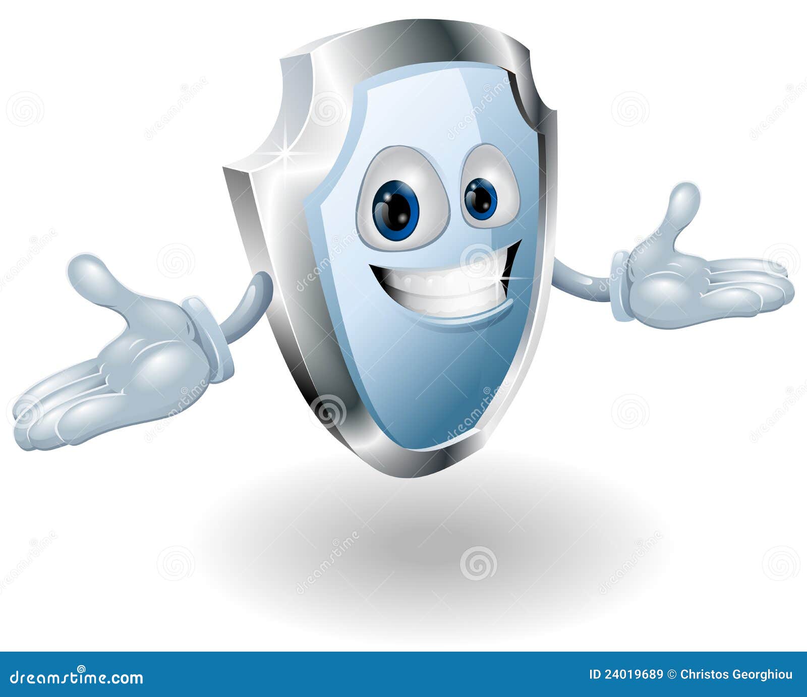 Shield Security Character Mascot Stock Vector - Illustration of ...