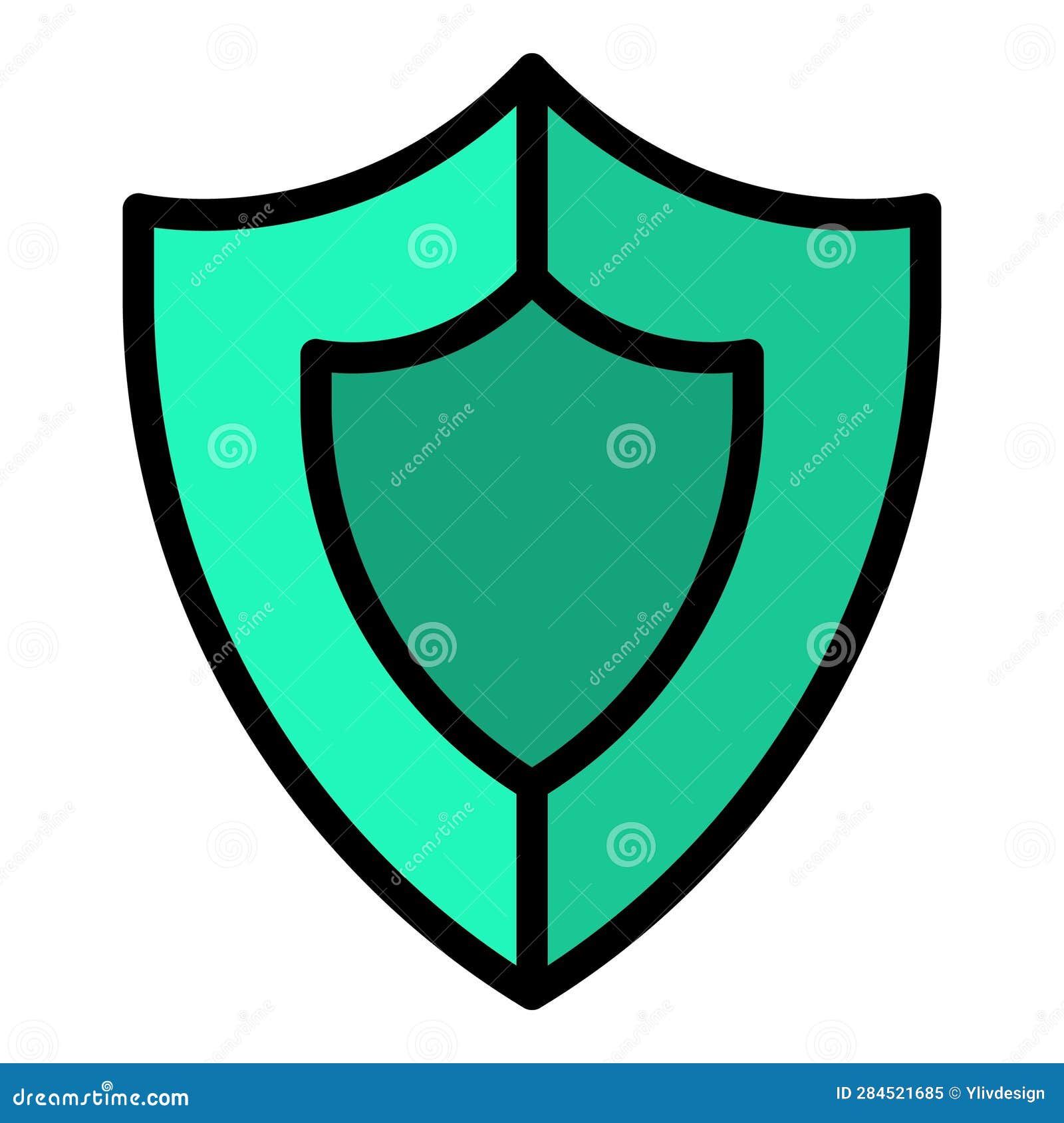 Shield Security Defence Icon Vector Flat Stock Illustration ...