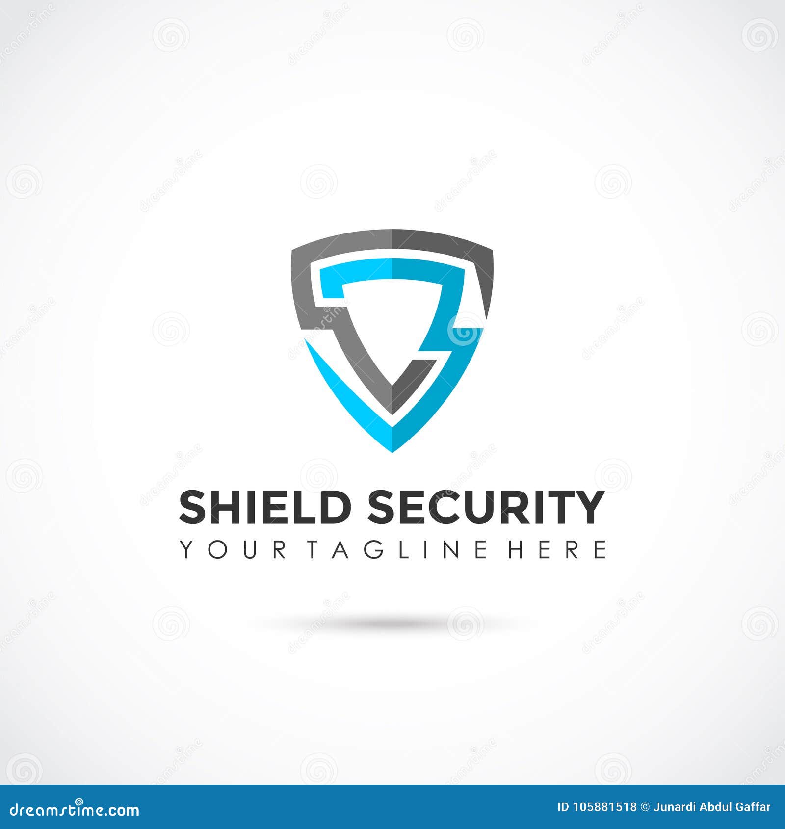 Shield Security Flat Logo Design. Vector Illustrator Eps.10 ...