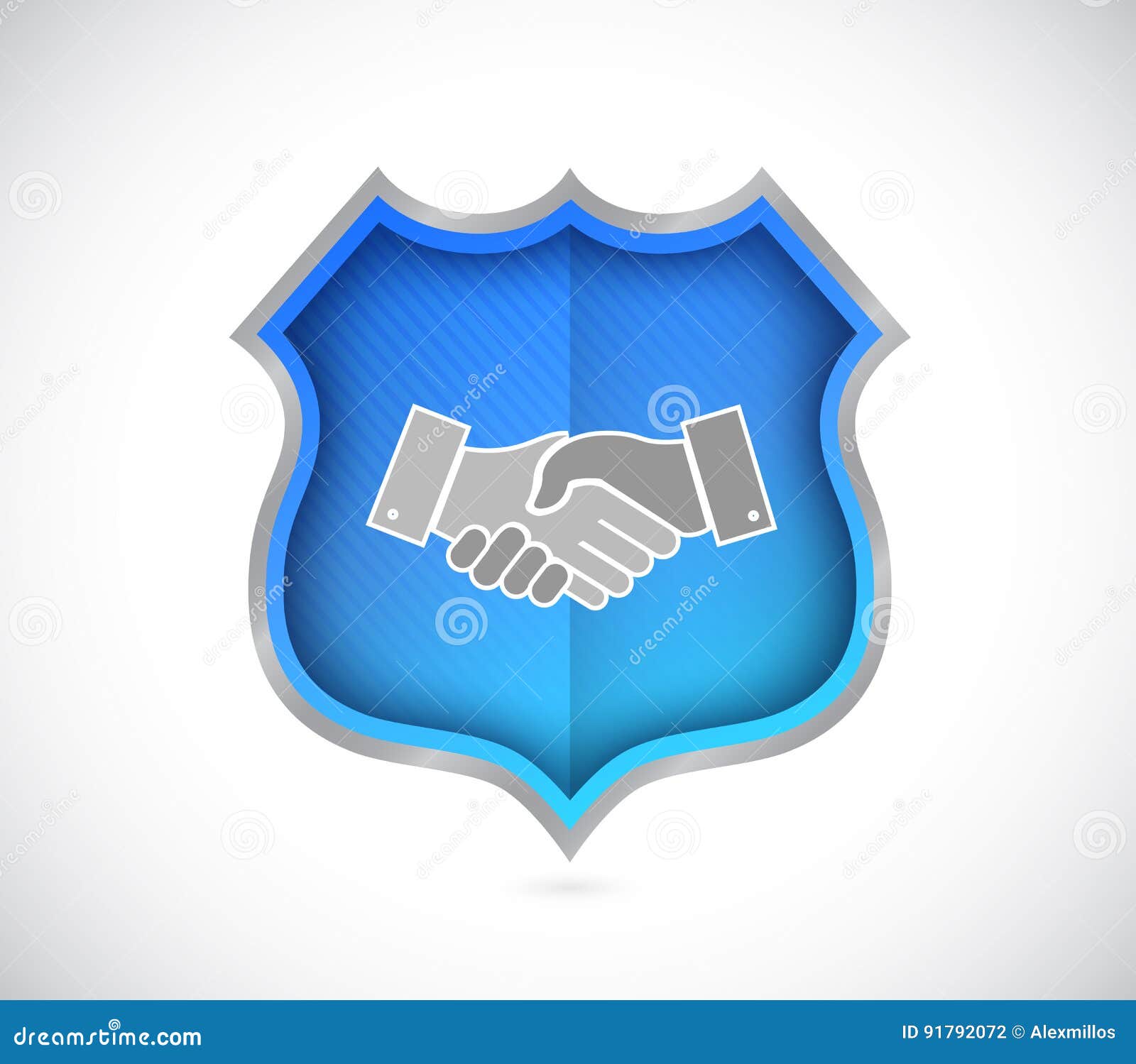 Shield Security Handshake Concept Stock Illustration - Illustration of ...