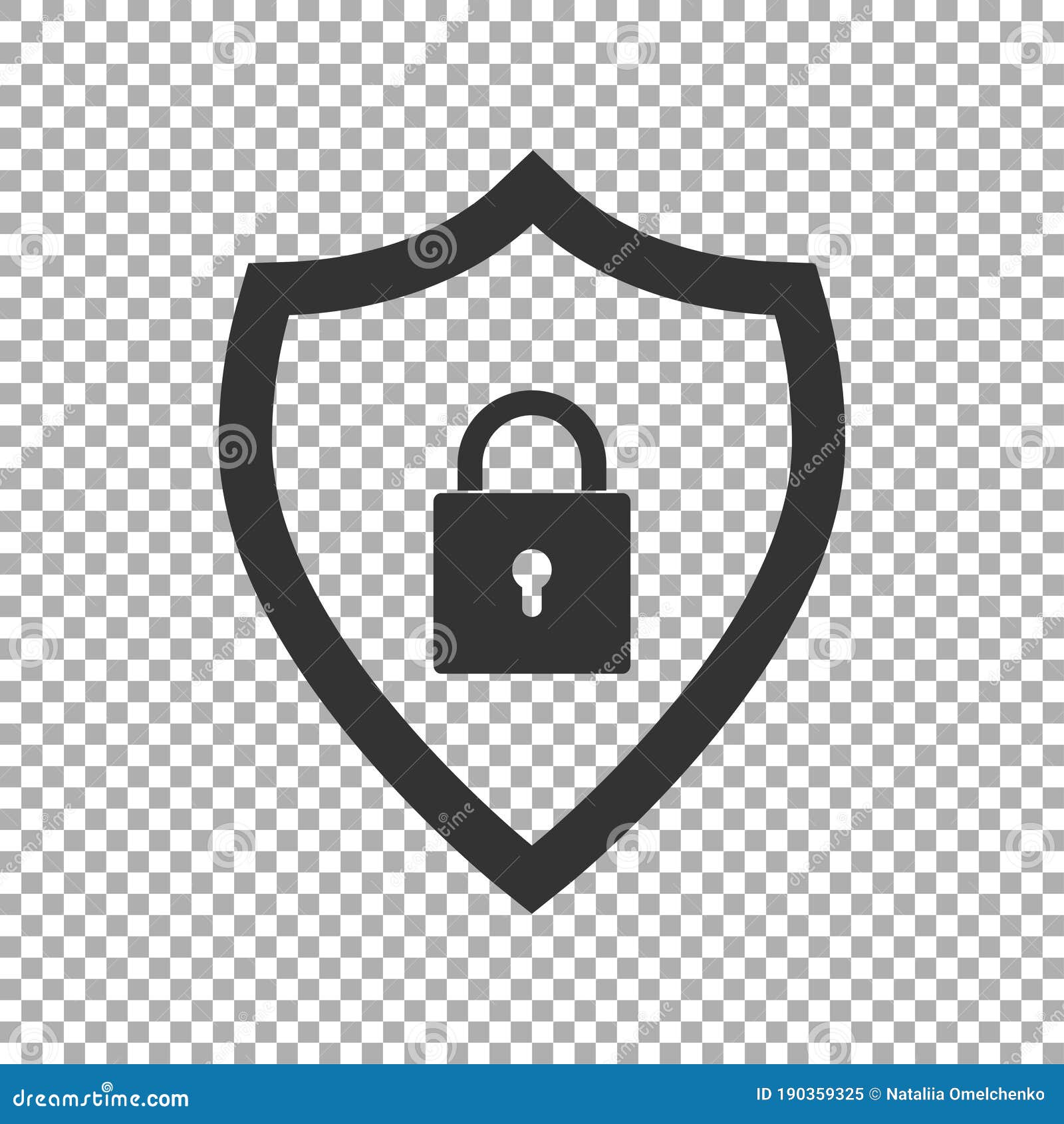 Shield Security Icon Isolated Stock Illustration - Illustration of ...