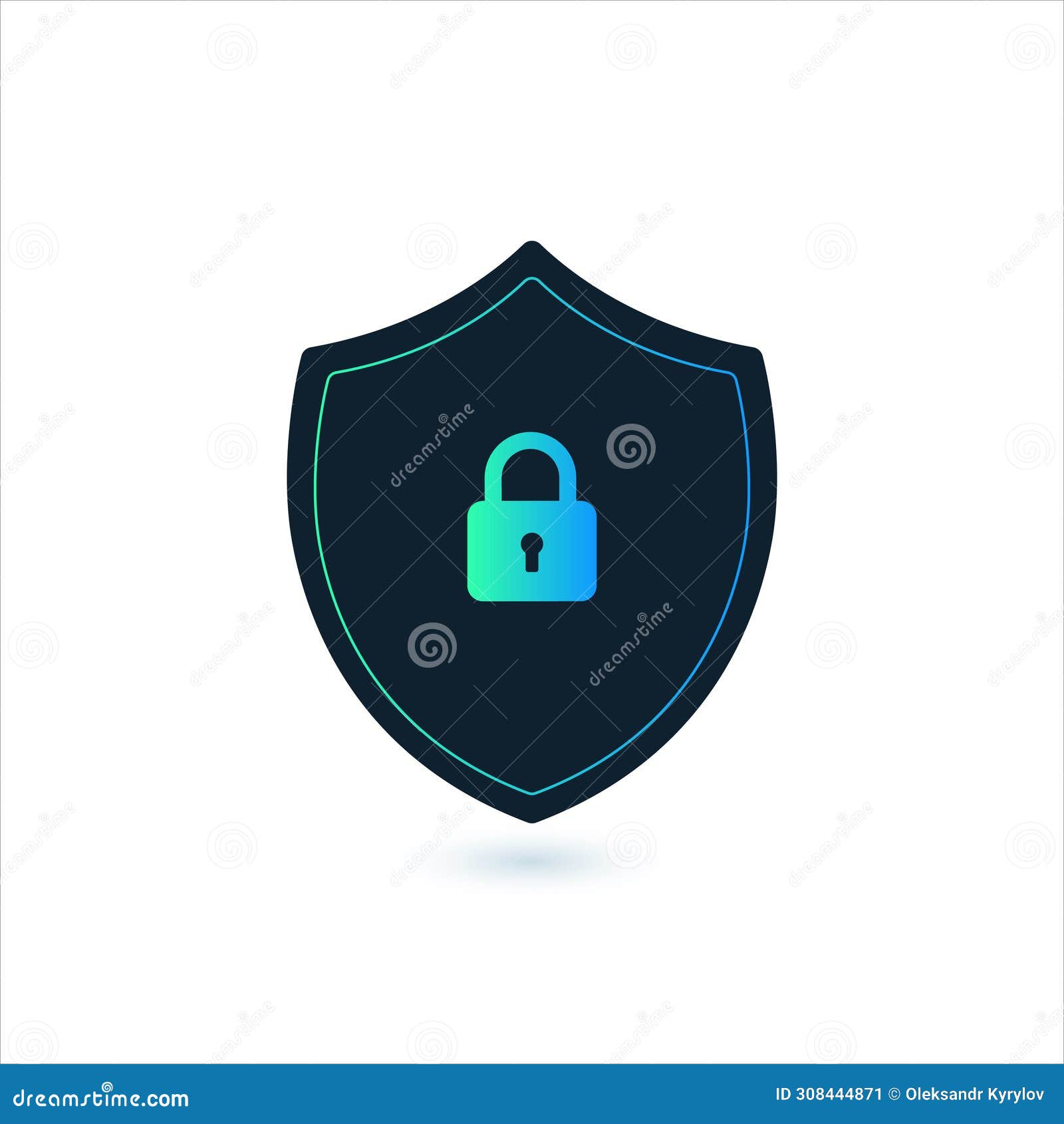Shield Security Icon with Lock. Protection Safety Firewall Icon ...