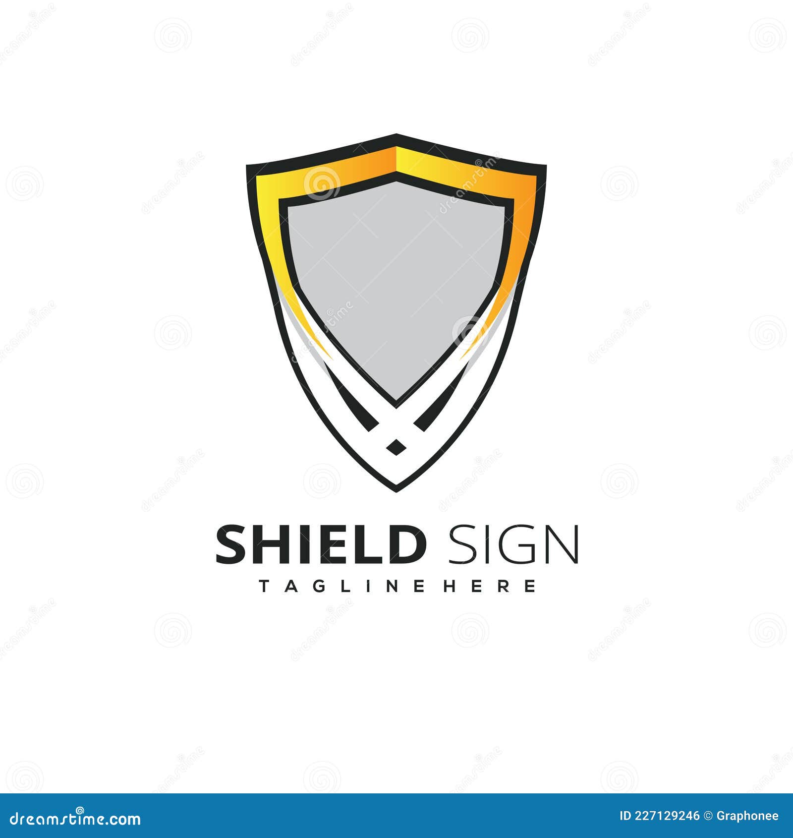 Shield Security Logo Design Stock Vector - Illustration of template ...