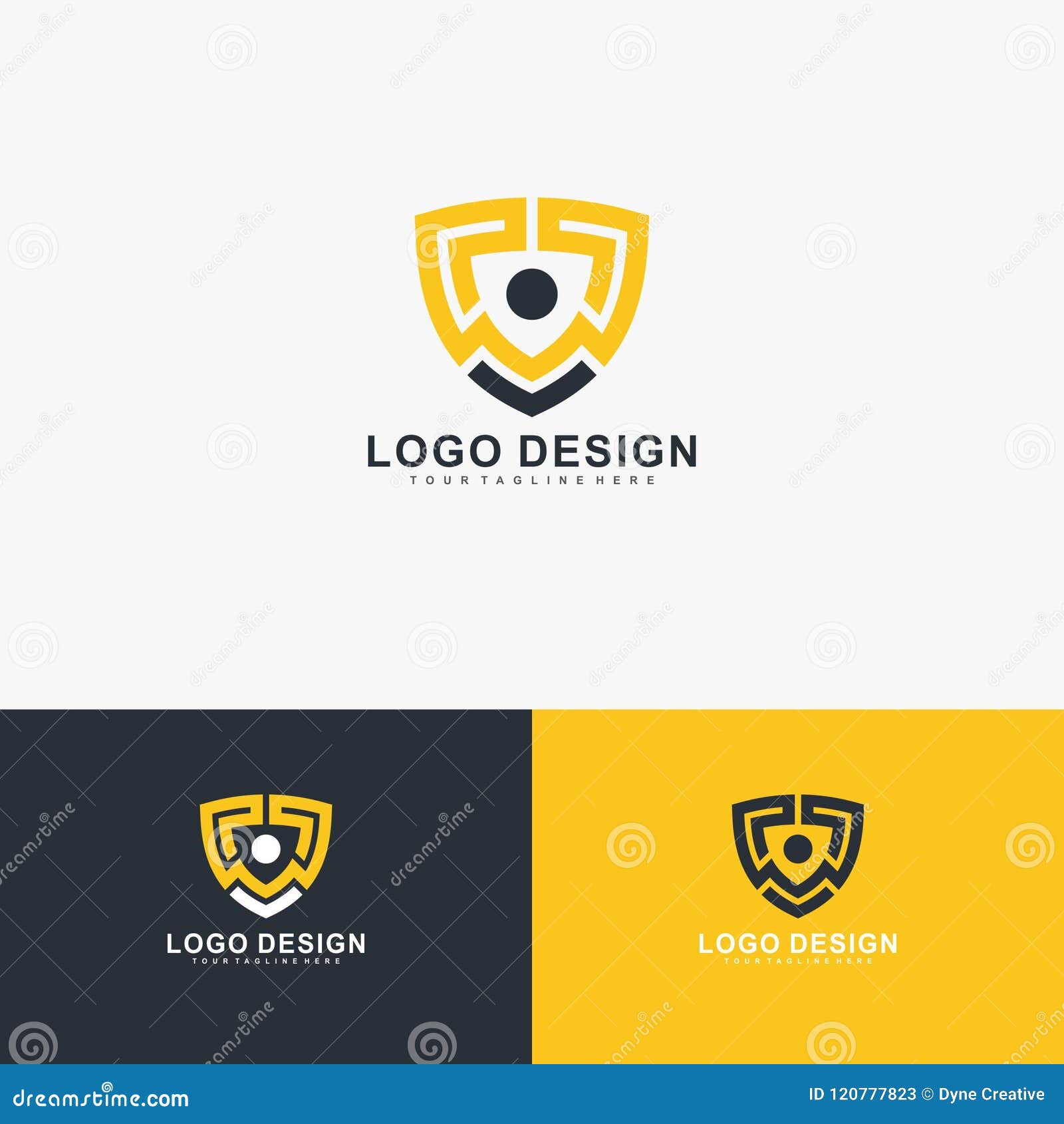 Shield Security Logo Design Vector. Stock Vector - Illustration of ...