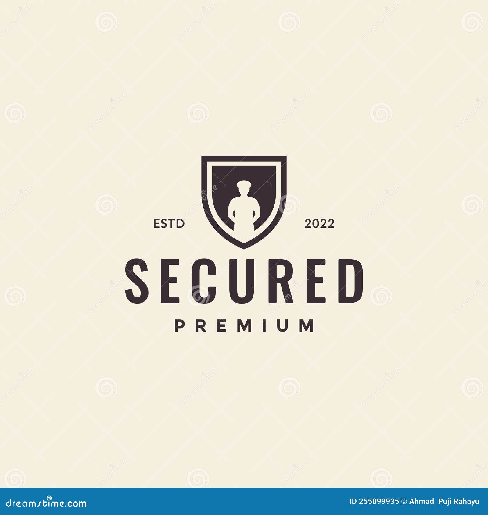 Shield with Security Man Logo Design Stock Vector - Illustration of ...