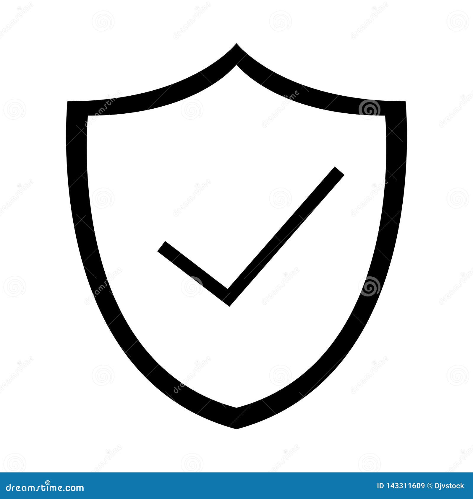 Shield Security with Ok Symbol Stock Illustration - Illustration of ...