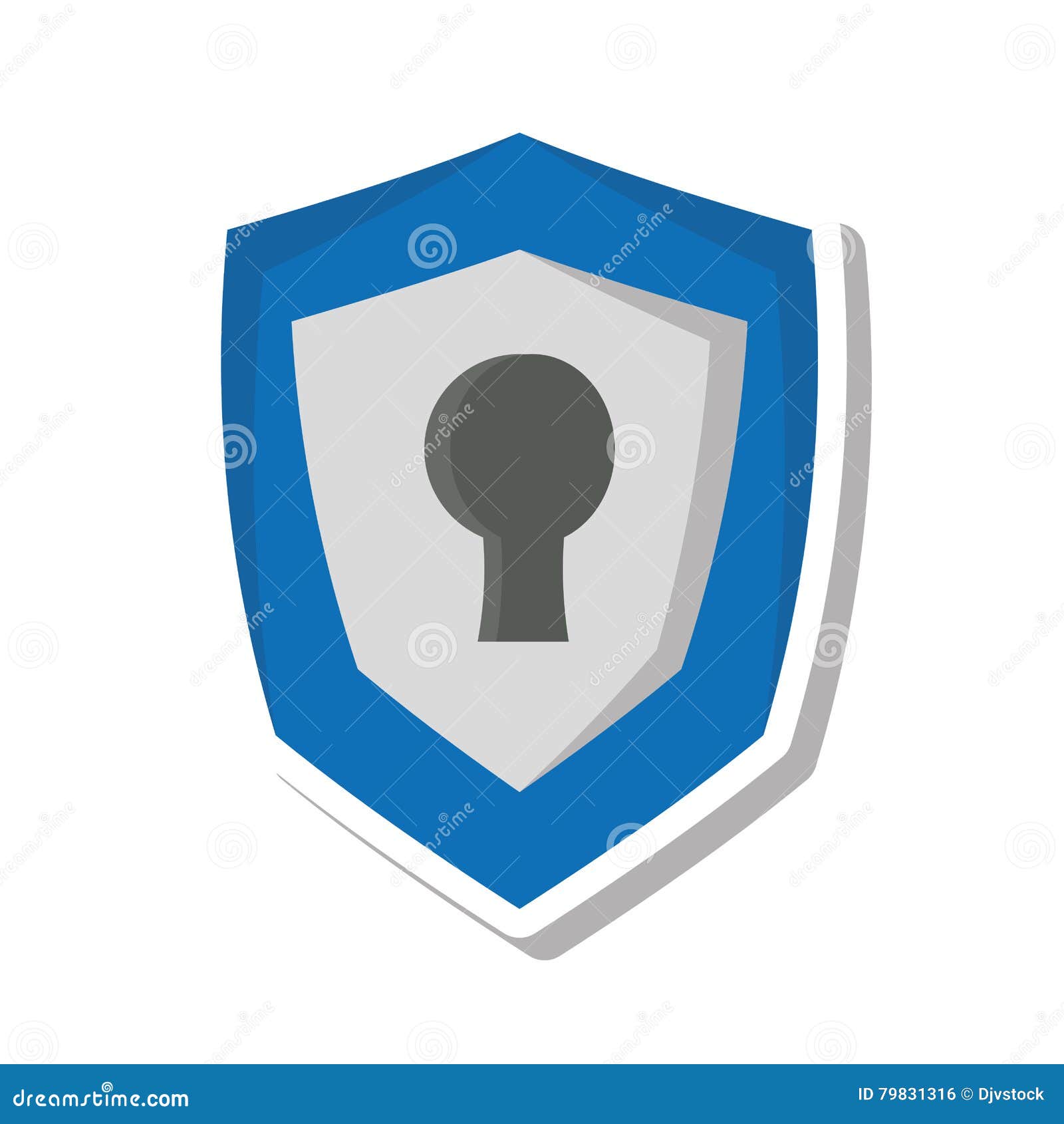 Shield Security System Isolated Icon Stock Vector - Illustration of ...