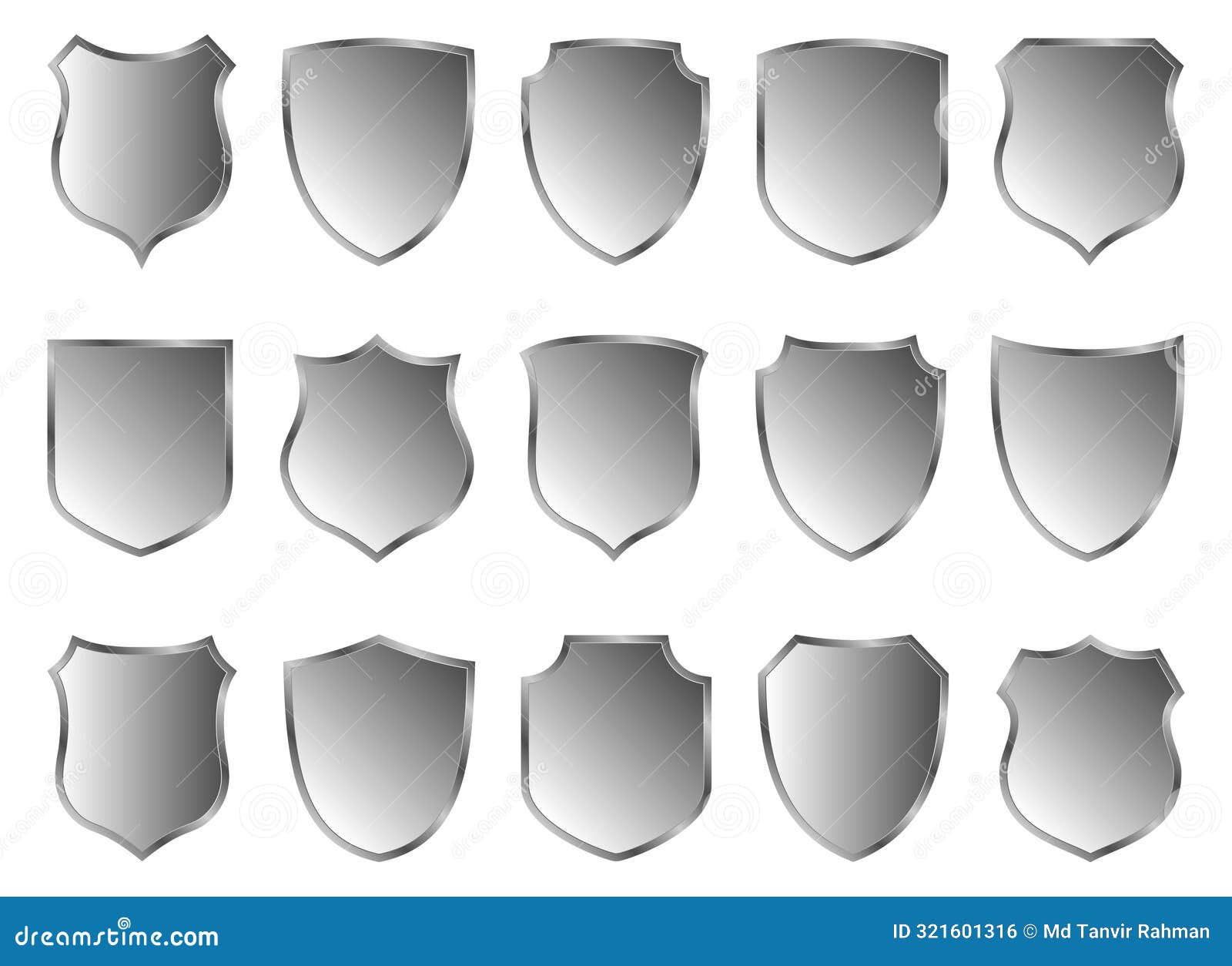 Shield Shape with Golden and Silver Gradient. Sheild Security and ...