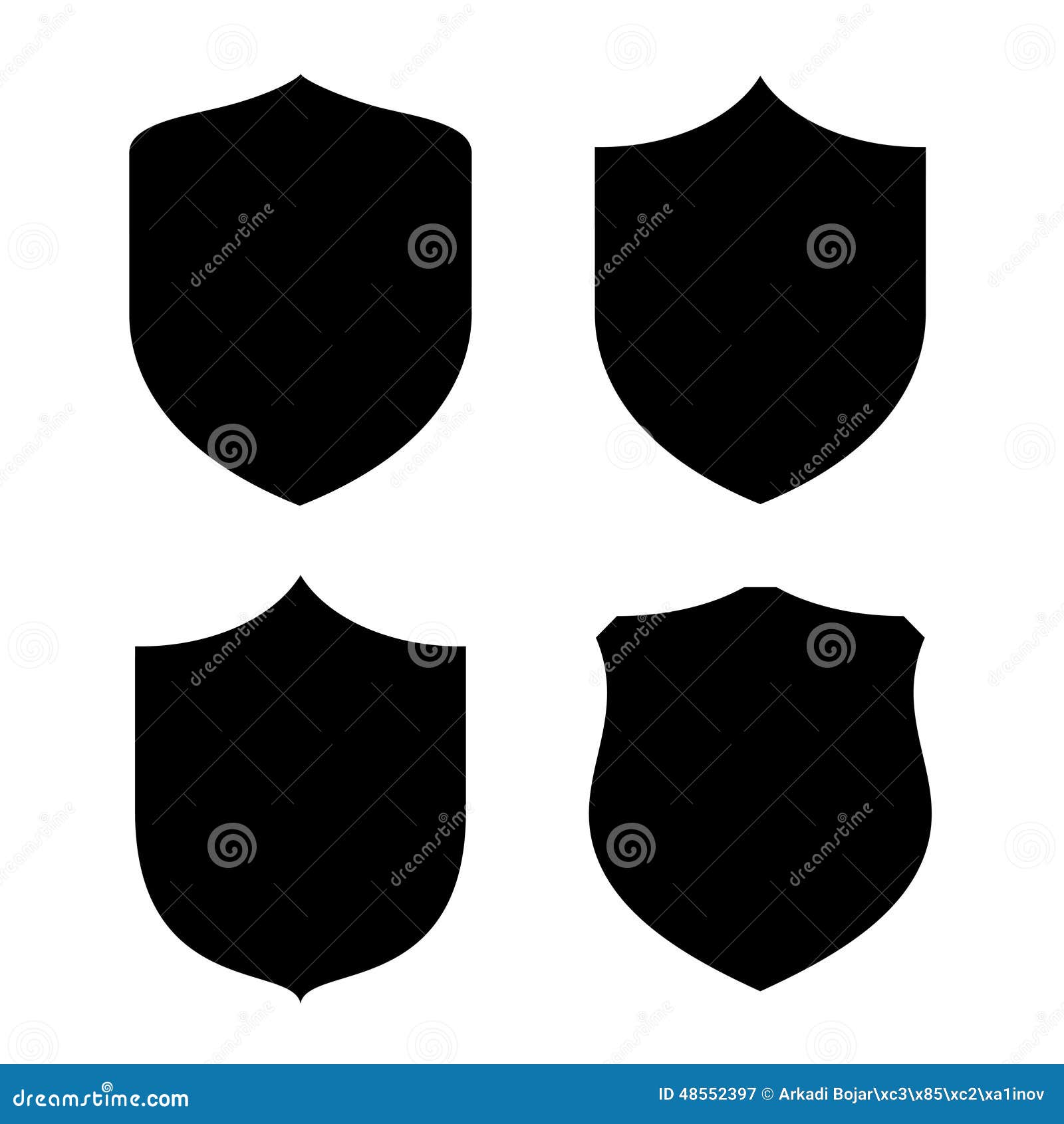 Shield shape stock vector. Illustration of safeguard - 48552397