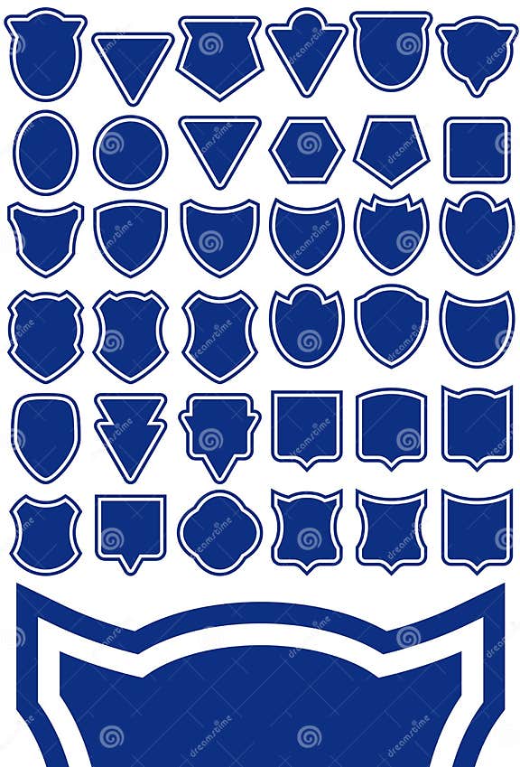 Shield Shape Template stock vector. Illustration of classical - 8895350