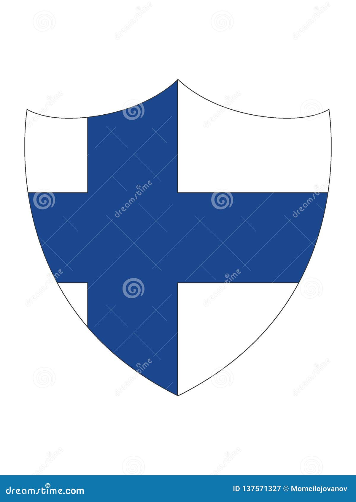 Shield Shaped Flag of Finland Stock Vector - Illustration of denmark ...