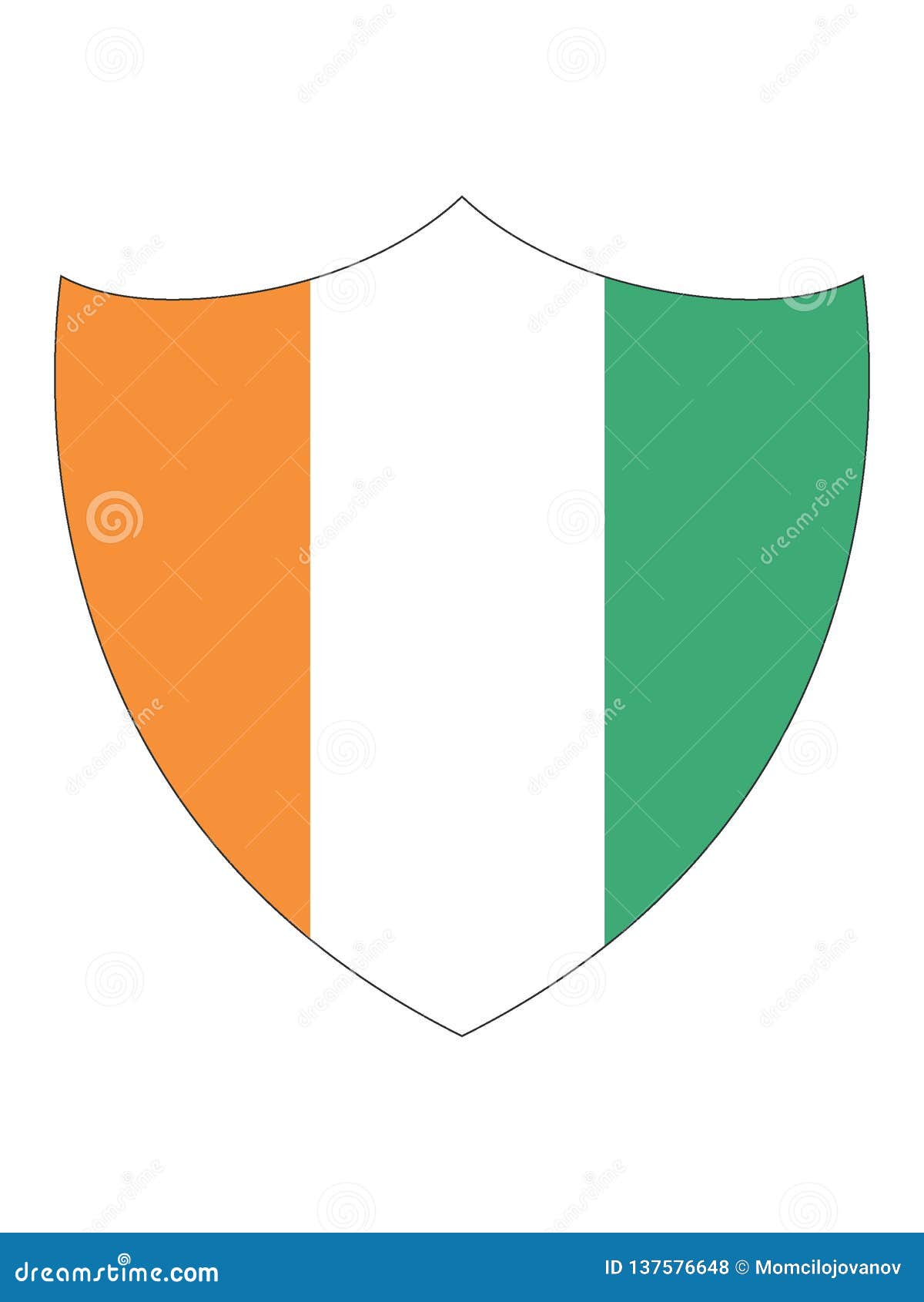 Shield Shaped Flag of Ivory Coast Stock Vector - Illustration of arabia ...