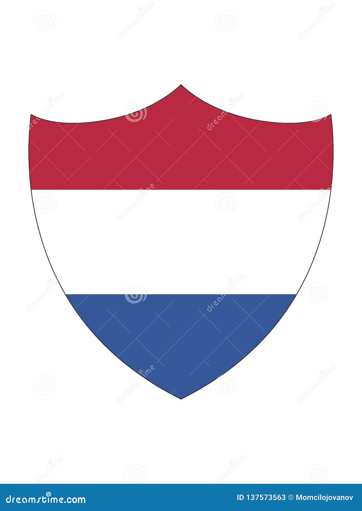 Shield Shaped Flag of the Netherlands Stock Vector - Illustration of ...