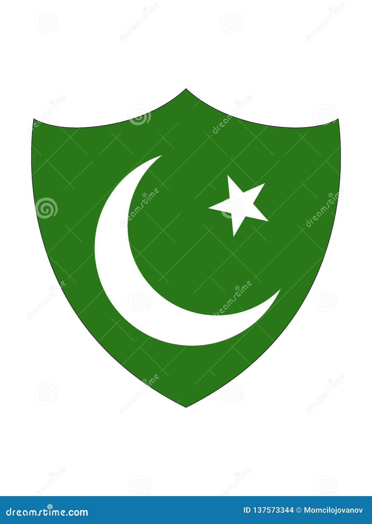 Shield Shaped Flag of Pakistan Stock Vector - Illustration of emirates ...