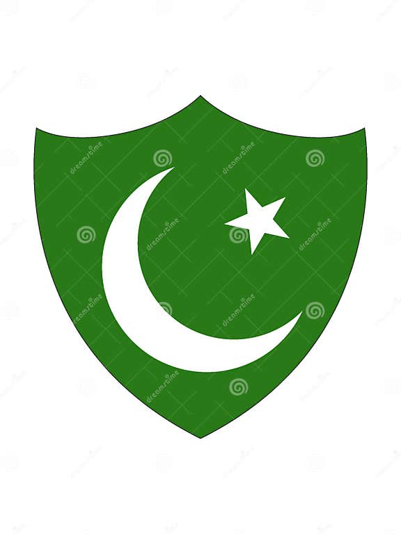 Shield Shaped Flag of Pakistan Stock Vector - Illustration of emirates ...