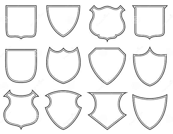 Shield shapes stock illustration. Illustration of label - 53418460