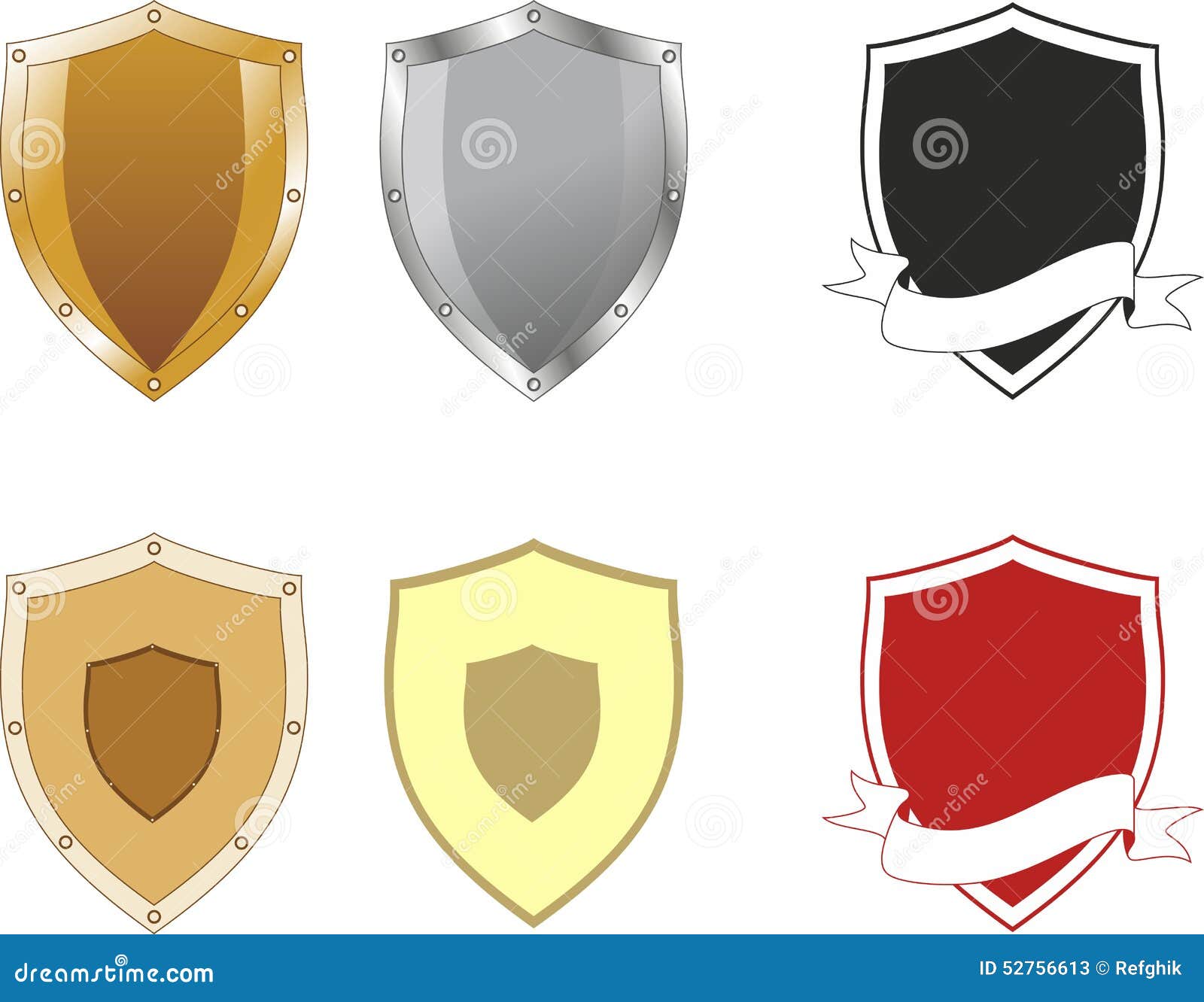 Shield Shapes Stock Photo - Image: 52756613