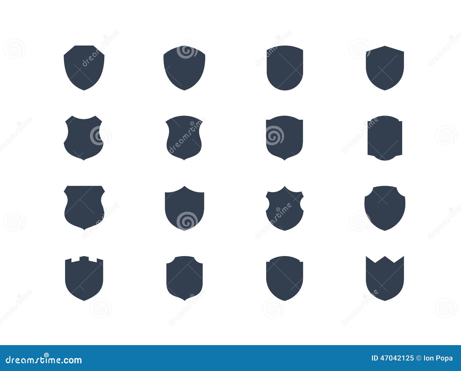 Shield Shapes Stock Vector Illustration Of Safety Security 47042125