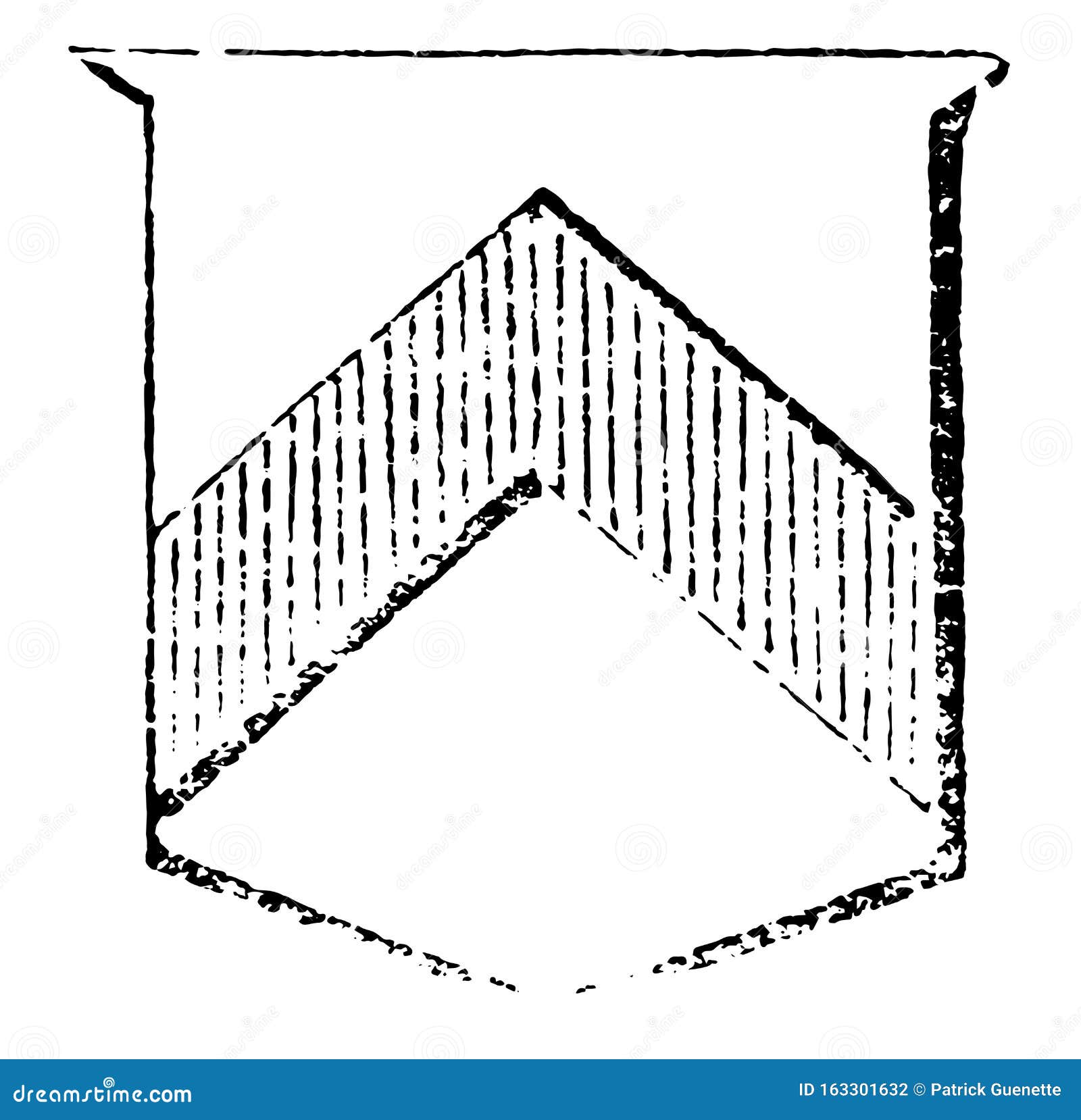 Shield Showing Chevron is Half the Breadth of the Chevron, Vintage ...