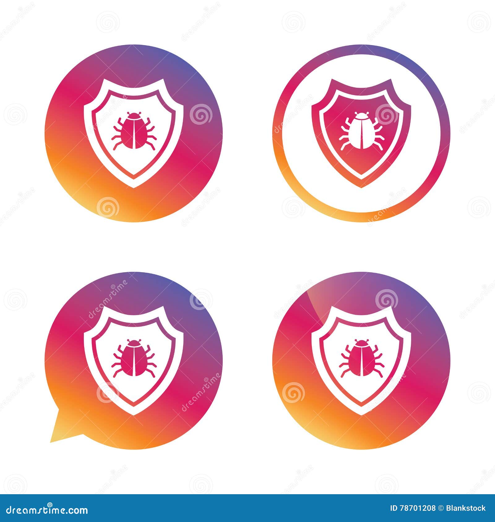 Shield Sign Icon. Virus Protection Symbol Stock Vector - Illustration ...