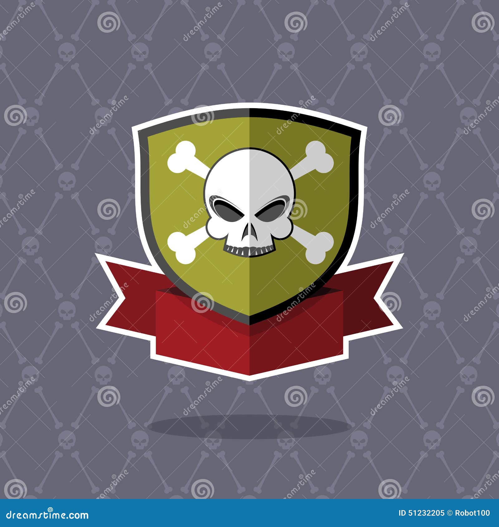 Shield with Skull. Pirate Emblem Stock Vector - Illustration of design ...