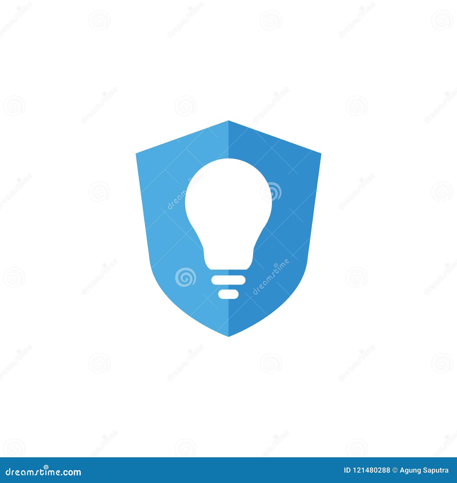 Shield Smart with Light Bulb Logo Design Vector Template Stock Vector ...