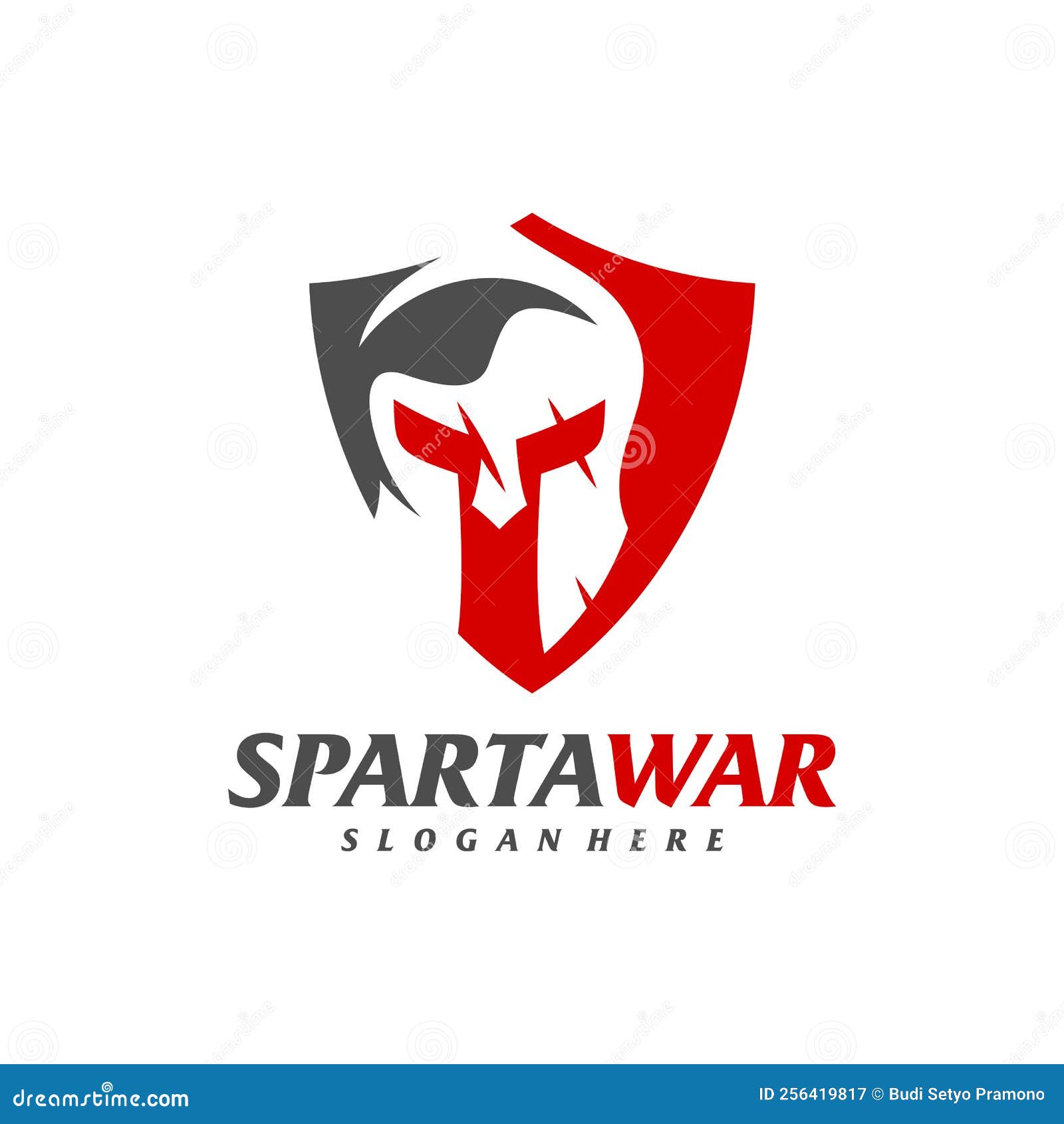 Shield Spartan Warrior Logo Vector. Spartan Helmet Logo Design Template ...