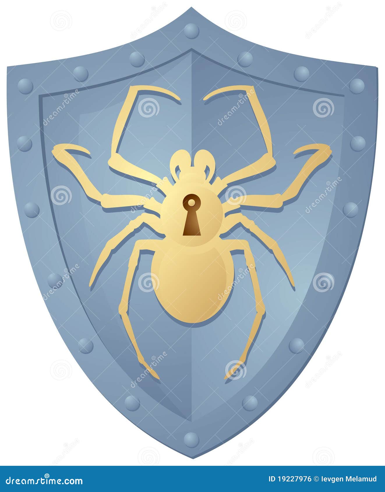 Shield with the Spider stock vector. Illustration of armor - 19227976